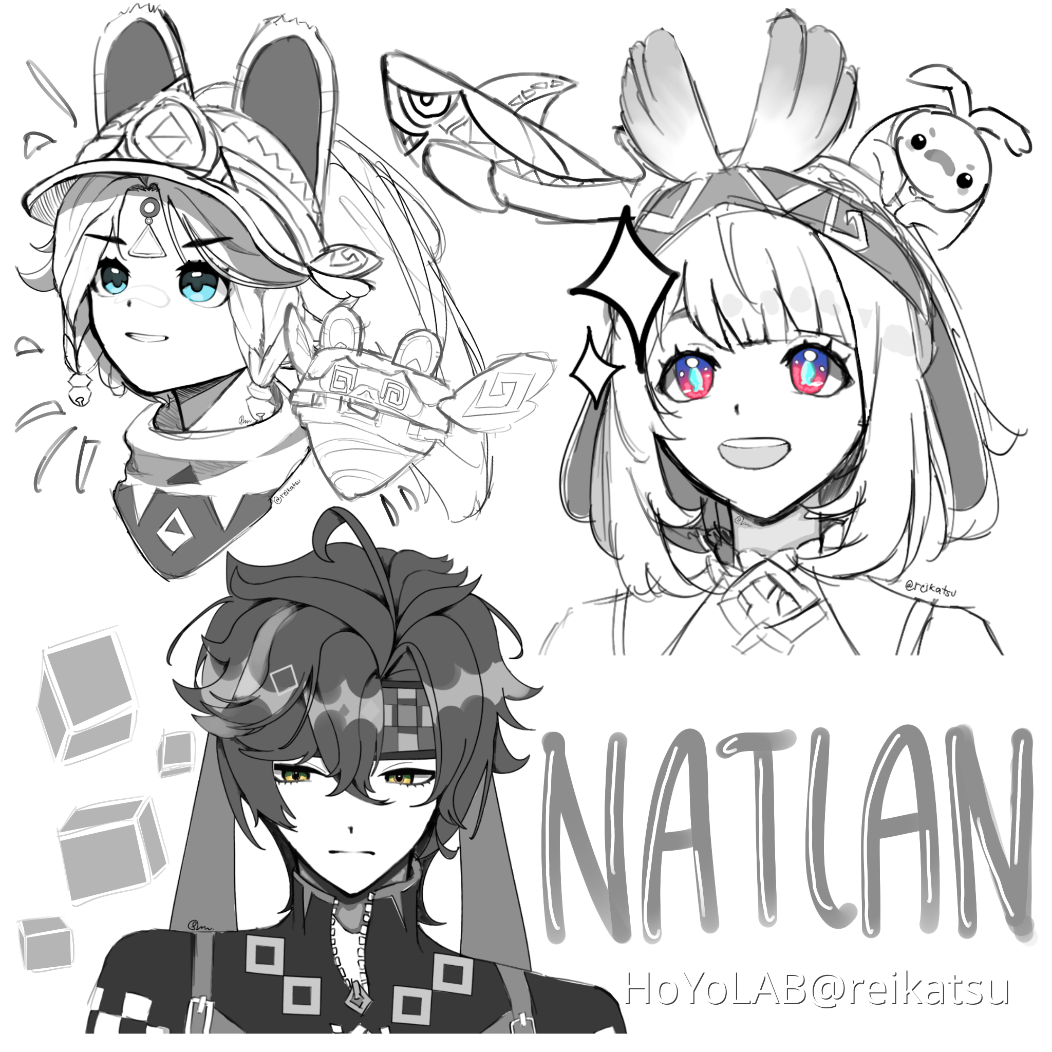 I drew the new Natlan characters Genshin Impact | HoYoLAB