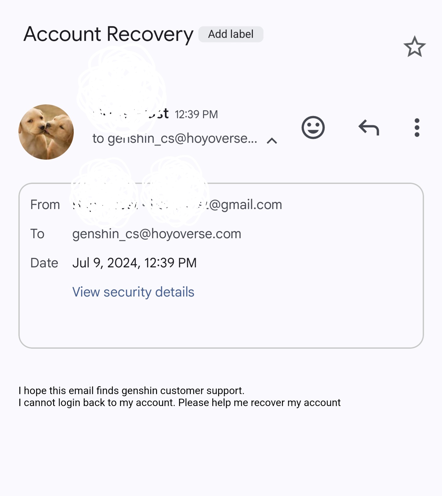 account recovery update Genshin Impact | HoYoLAB