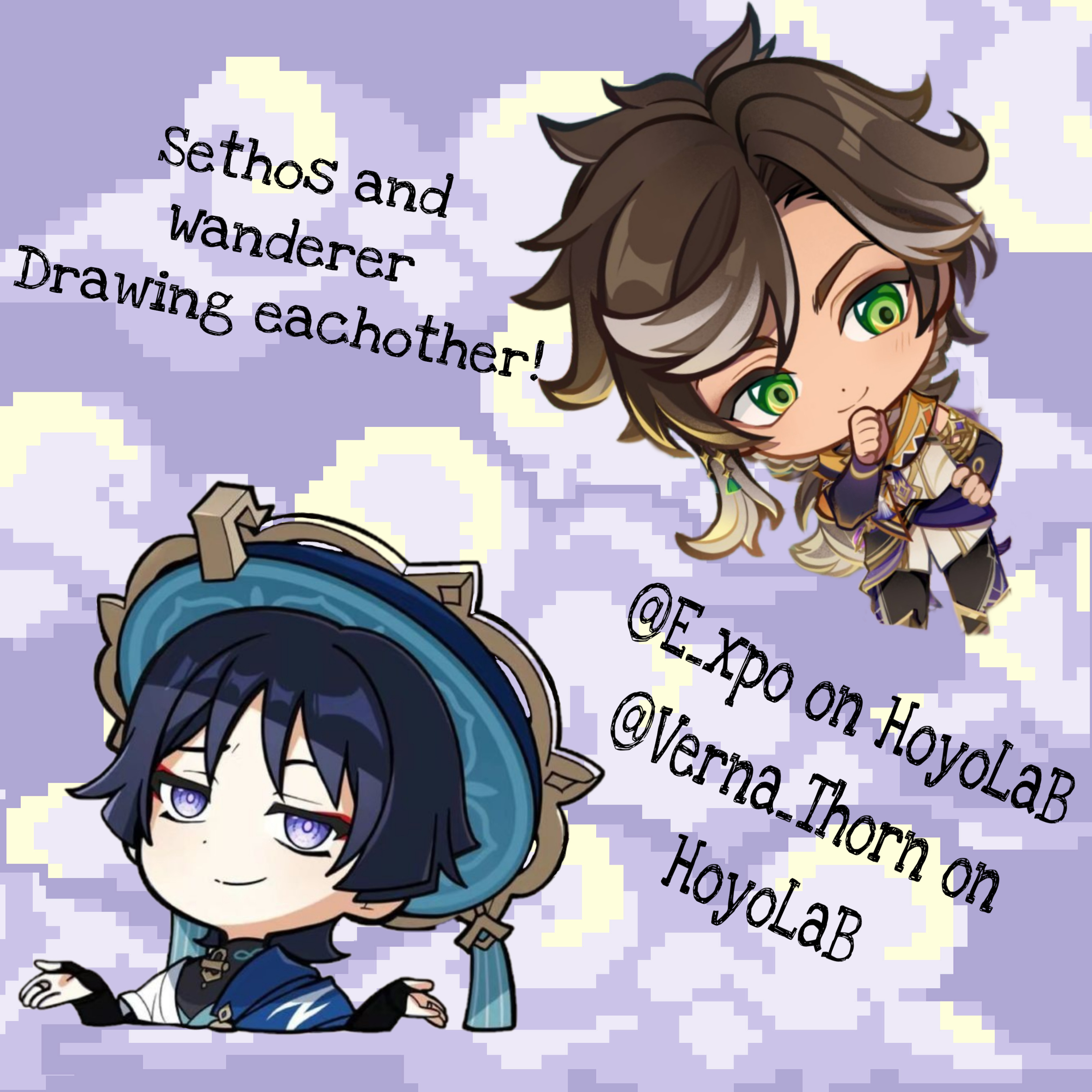 If Wanderer and Sethos drew eachother! Genshin Impact | HoYoLAB
