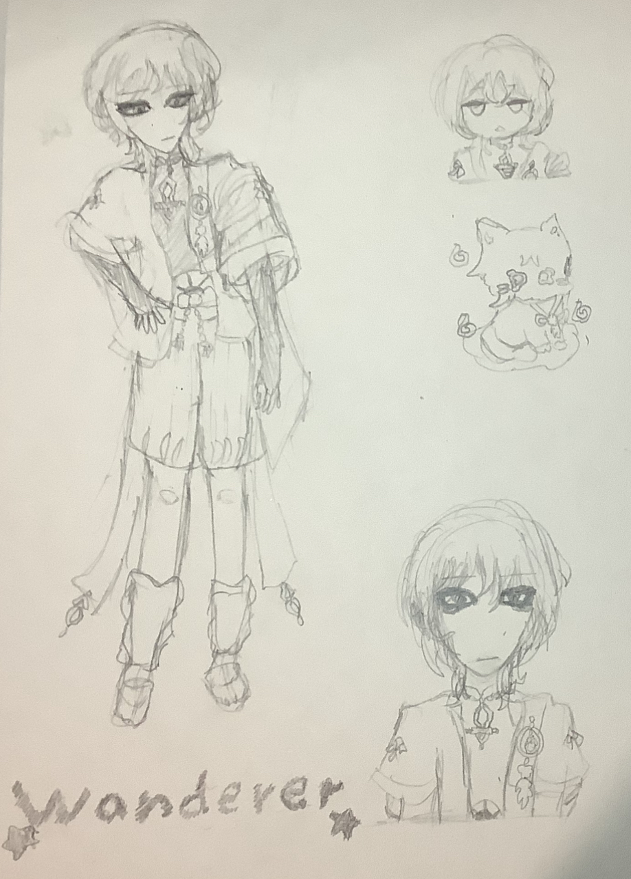 Wanderer (more body proportion practicing) Genshin Impact | HoYoLAB