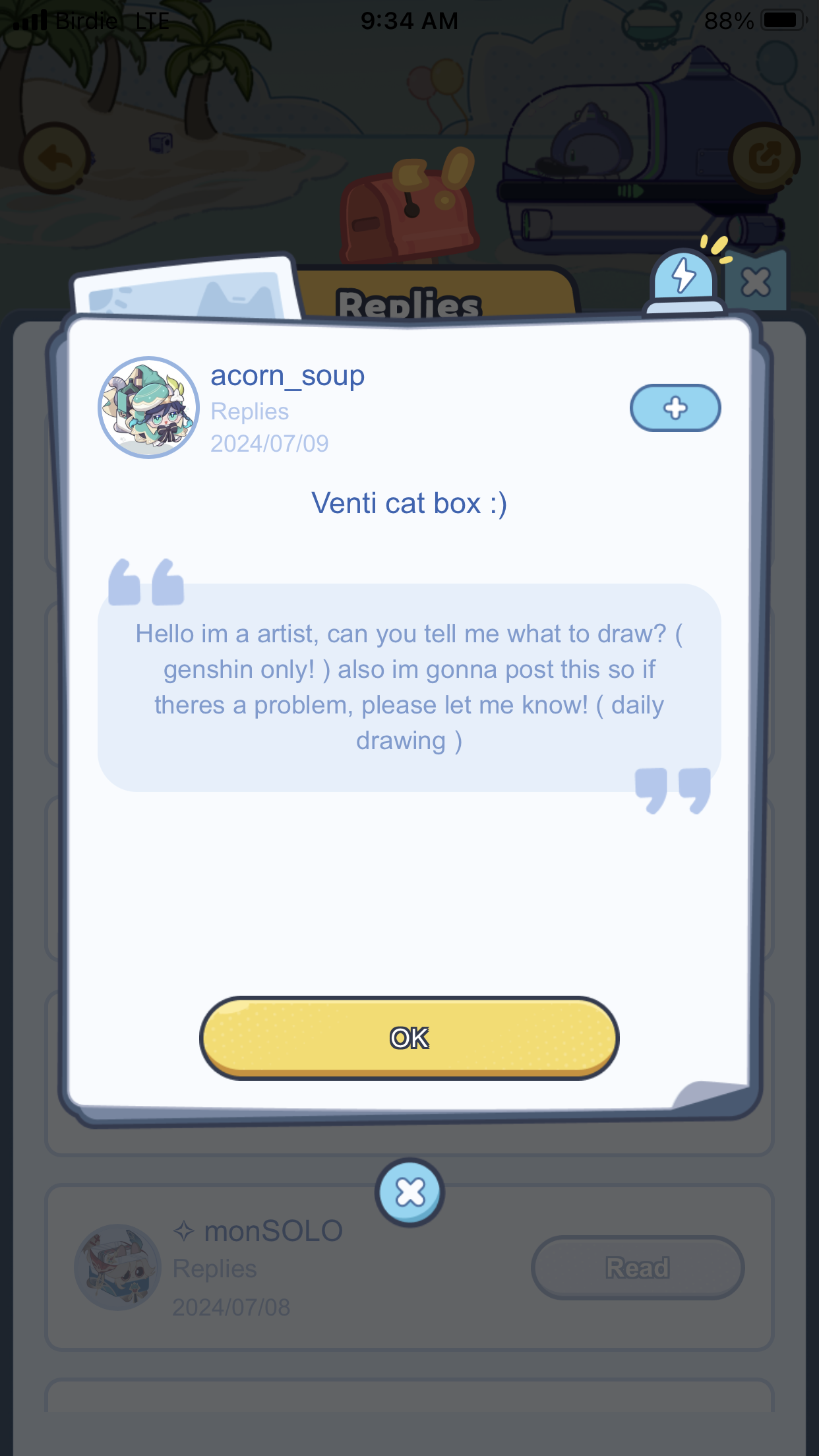 Venti as a cat box drawing! Genshin Impact | HoYoLAB