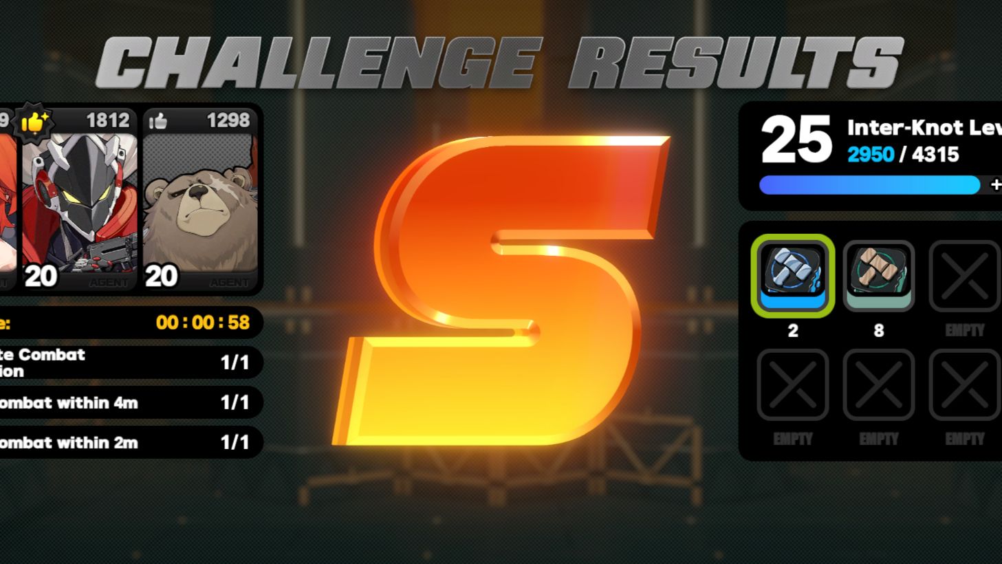 Does completion rank affect the drop amount in Combat Simulation ...