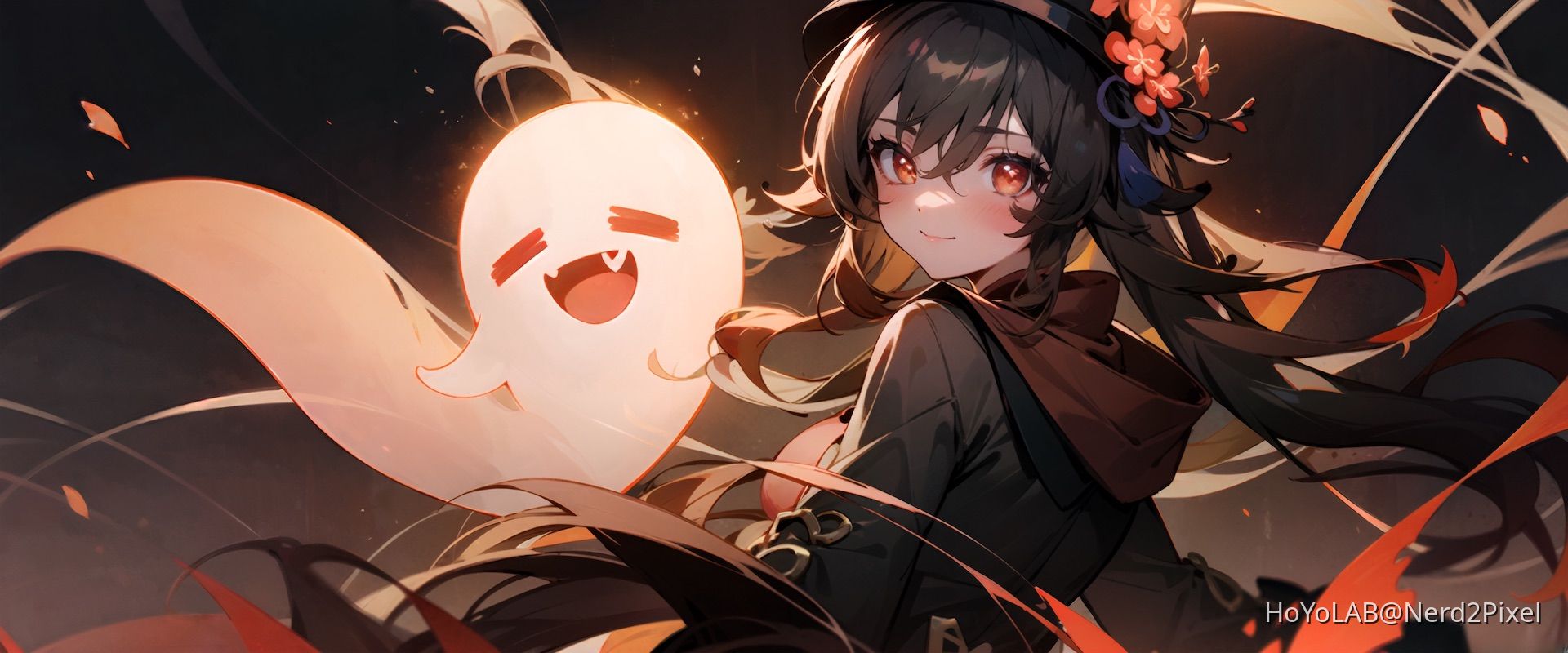 Hu Tao with happy ghost Genshin Impact | HoYoLAB