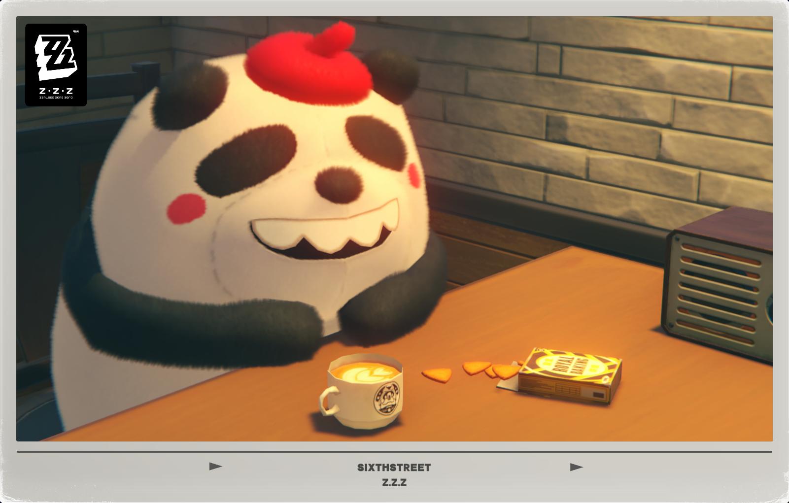 I really love the panda at the coffee shop Zenless Zone Zero | HoYoLAB