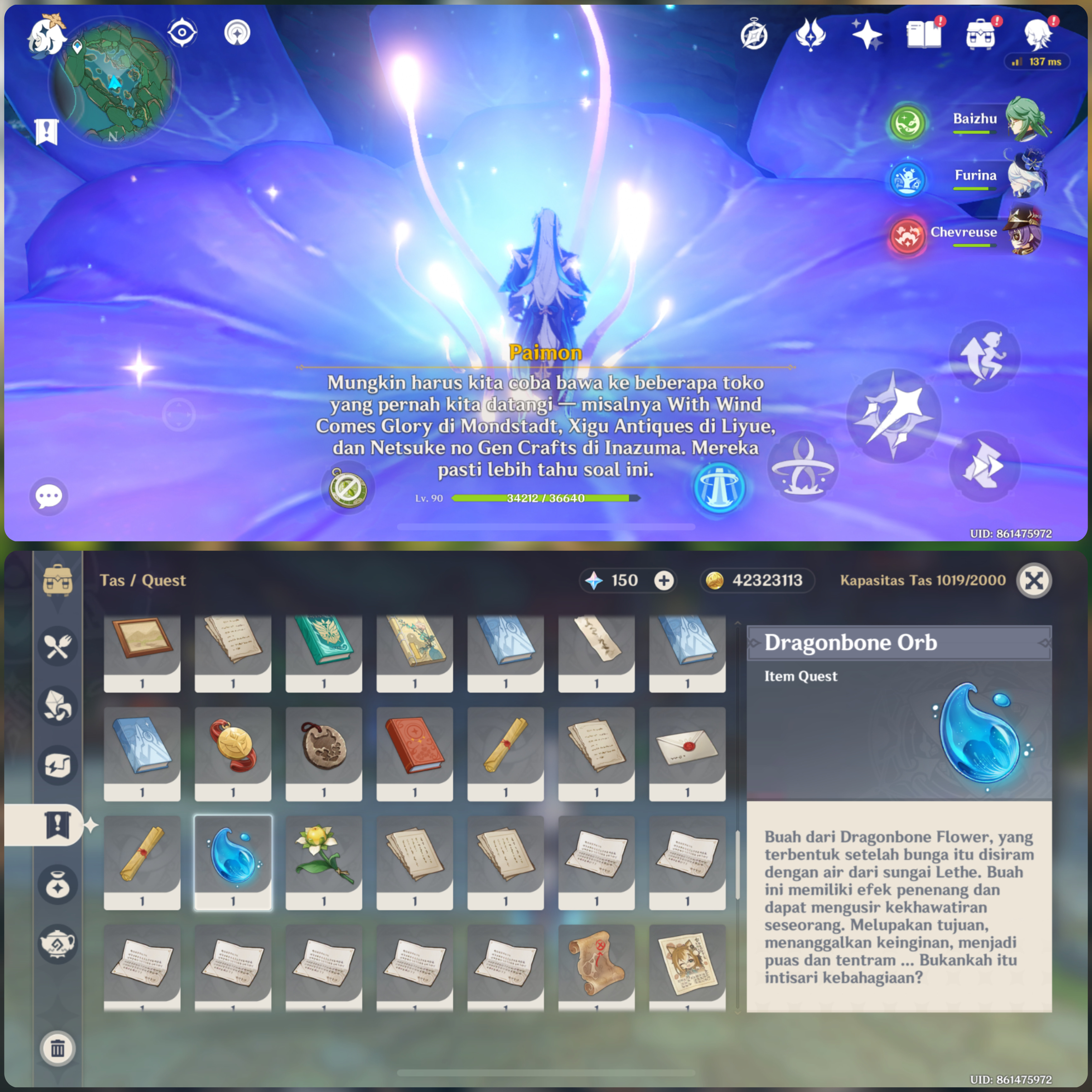 Dapat dragonbone orb💧quest reputasi pemakan lotus🪷 Genshin Impact | HoYoLAB