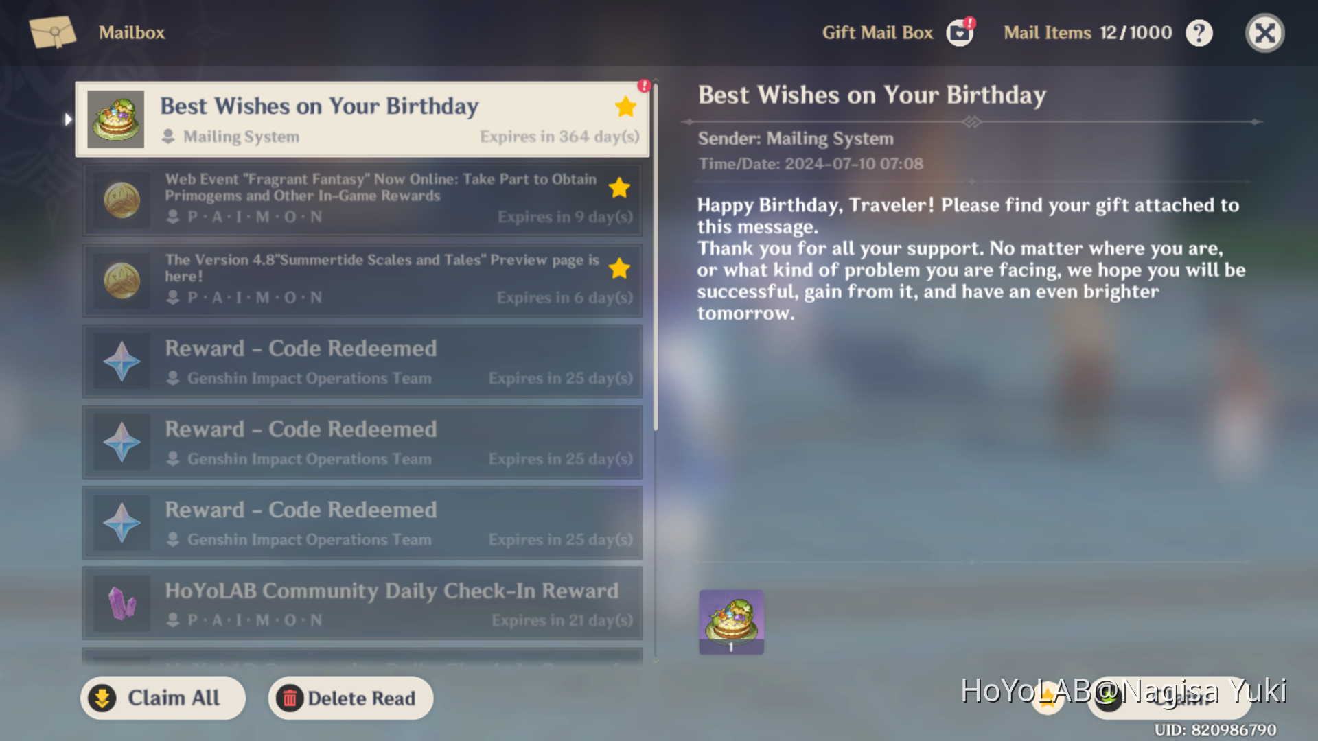 Happy Birthday to me | HoYoLAB