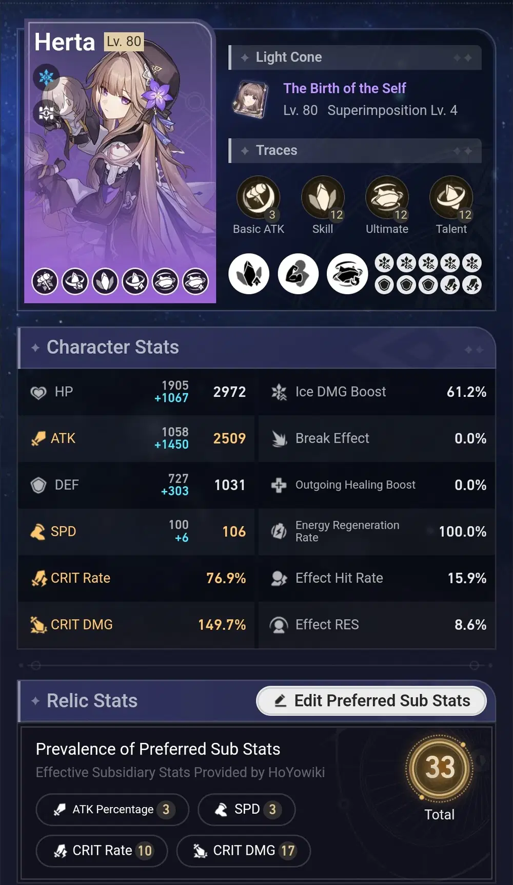 Herta Pure fiction build Honkai: Star Rail | HoYoLAB