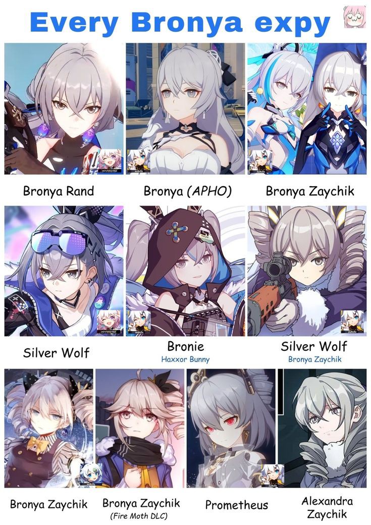 every bronya in existence | HoYoLAB