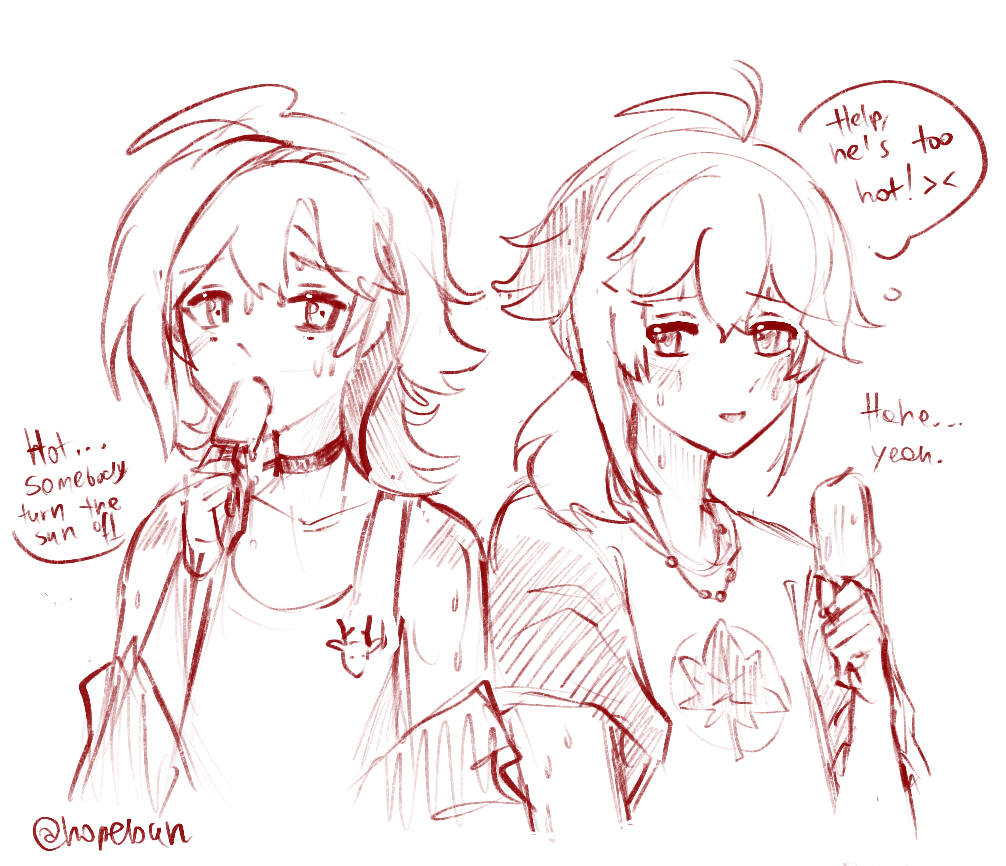 Kazuhei sketches bc I love them ️ Genshin Impact | HoYoLAB
