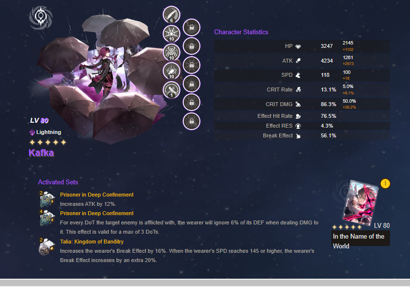 My character builds (hsr) Honkai: Star Rail | HoYoLAB