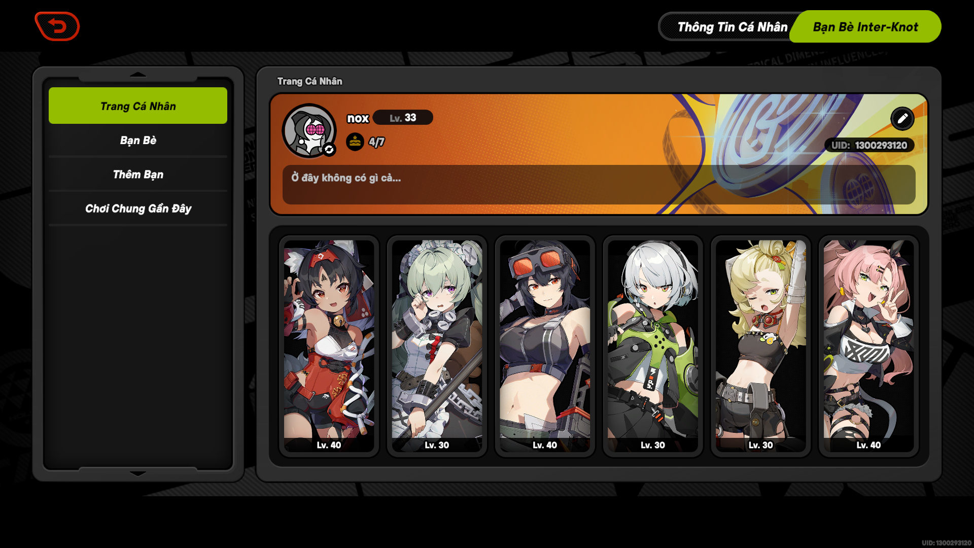 Asia Server UID: 1300293120 Zenless Zone Zero | HoYoLAB