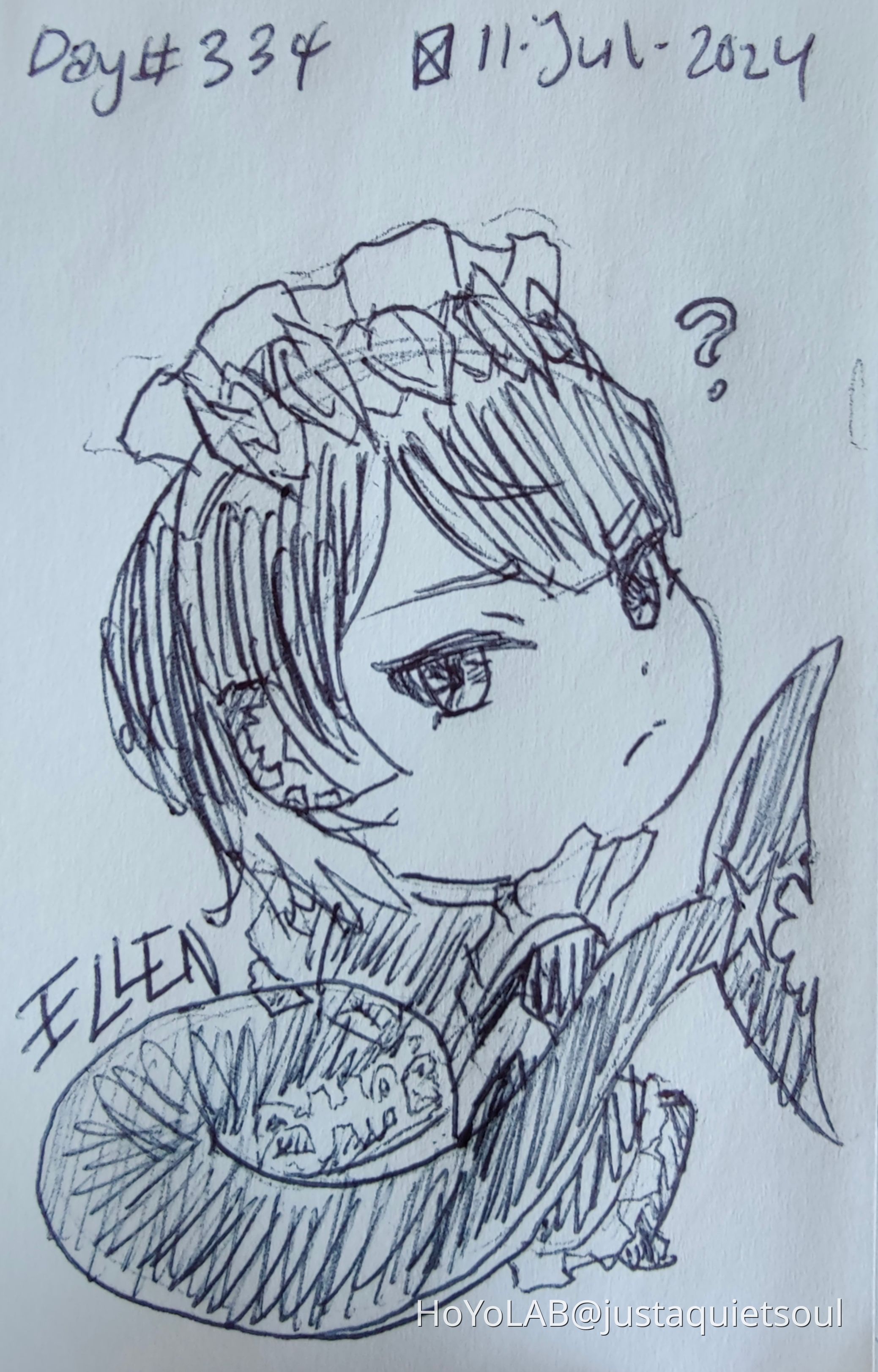 Ellen~ 🦈 (Sketch a Day #334) Zenless Zone Zero | HoYoLAB