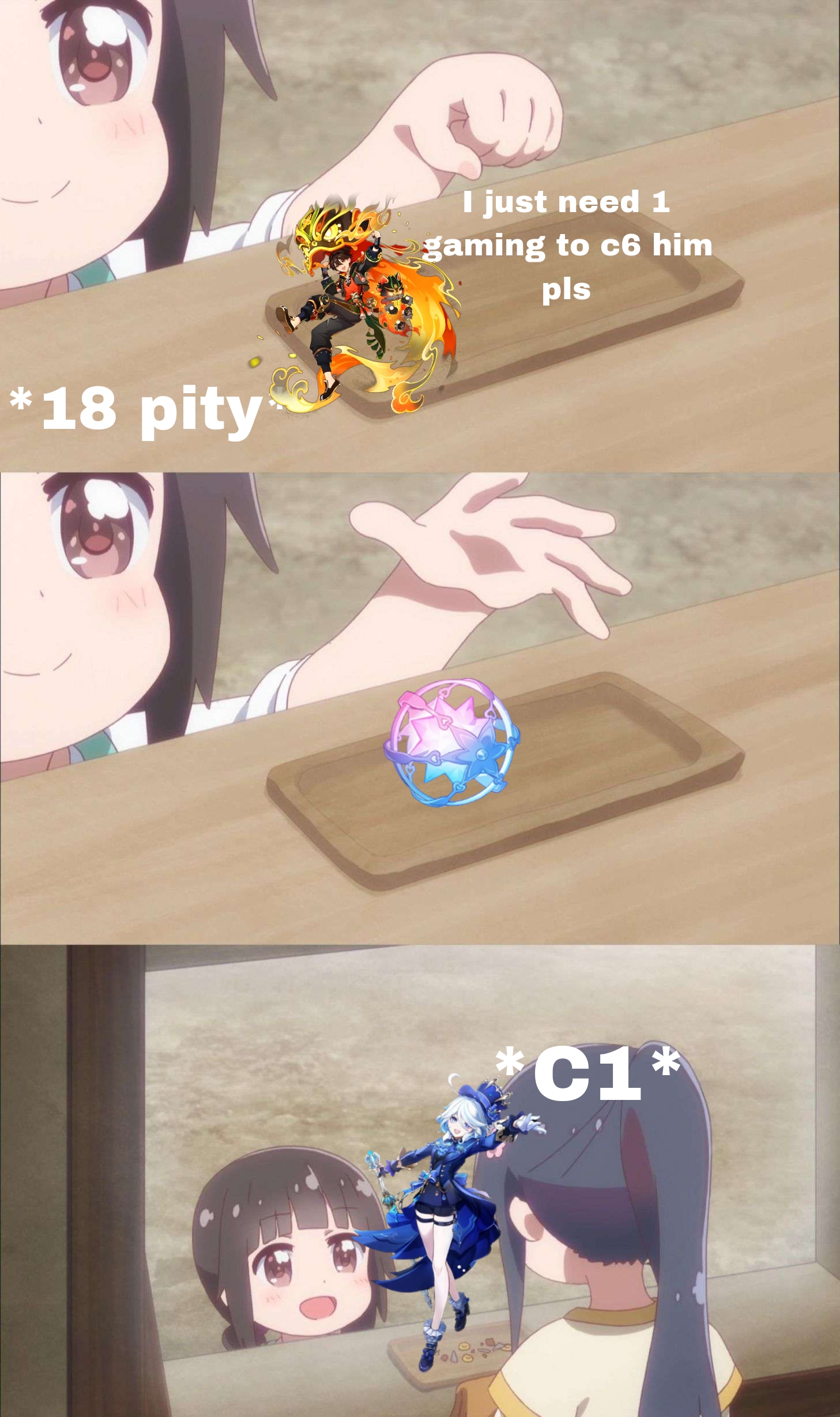 I just wanted a single Gaming to c6 him, then i got a c1 Furina🤩 Genshin Impact | HoYoLAB