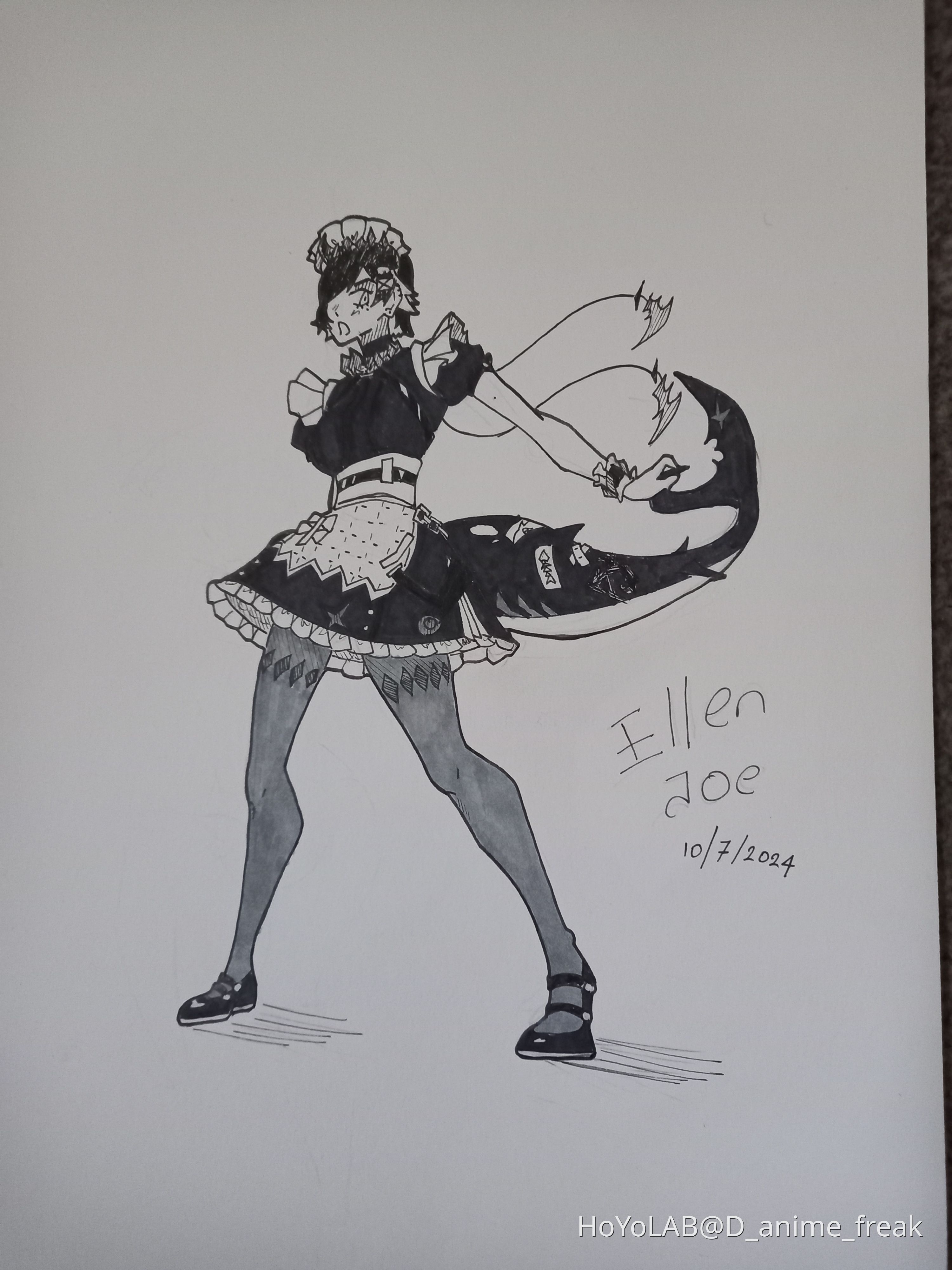 Ellen Joe fanart 🖤 Zenless Zone Zero | HoYoLAB