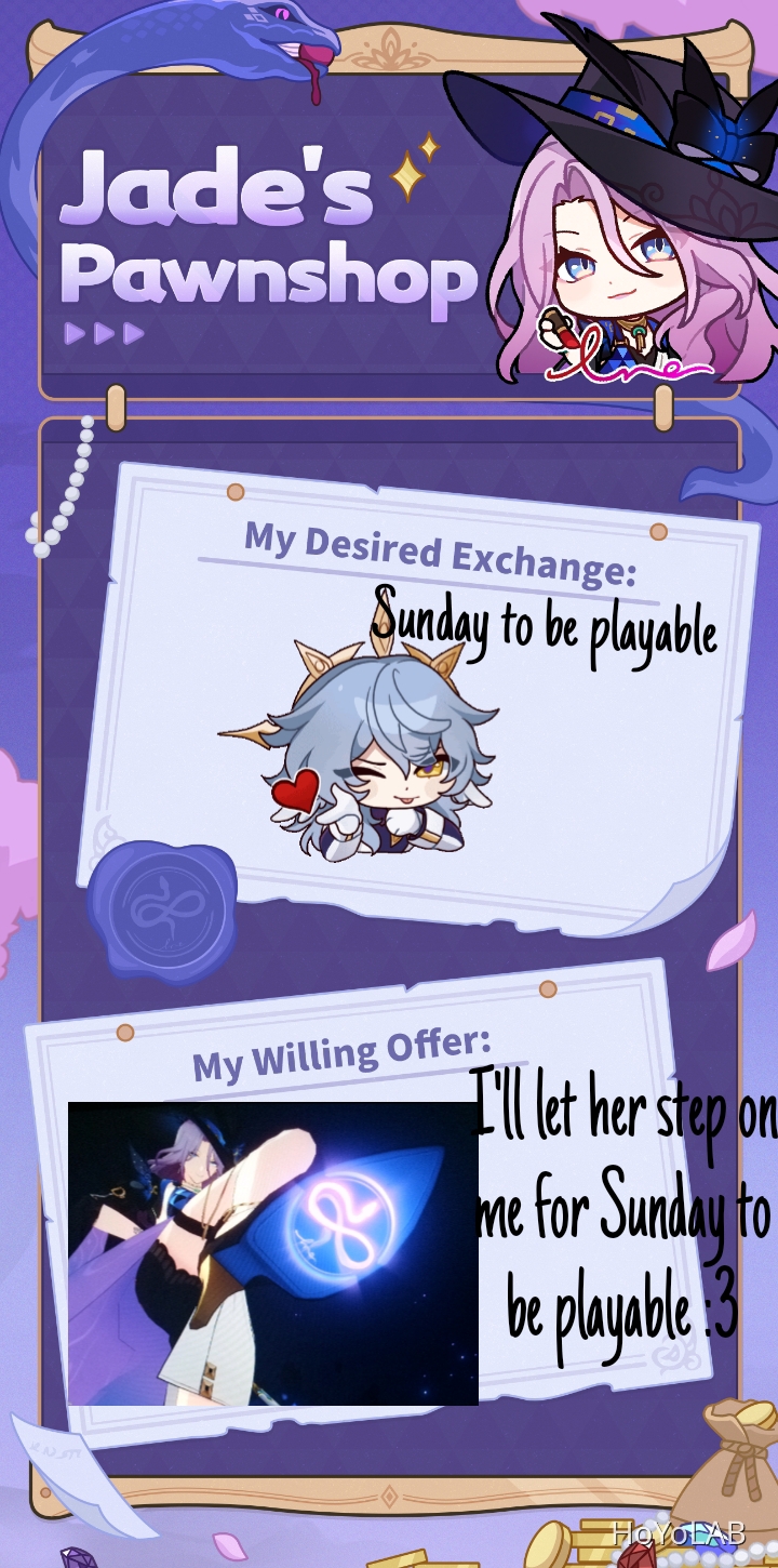 Let Jade make Sunday playable! Honkai: Star Rail | HoYoLAB