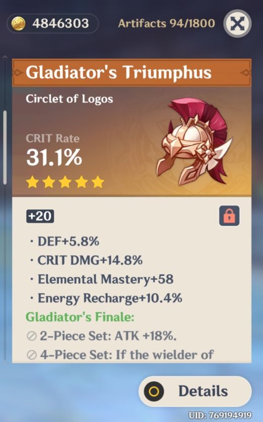 should i put this for arle? Genshin Impact | HoYoLAB