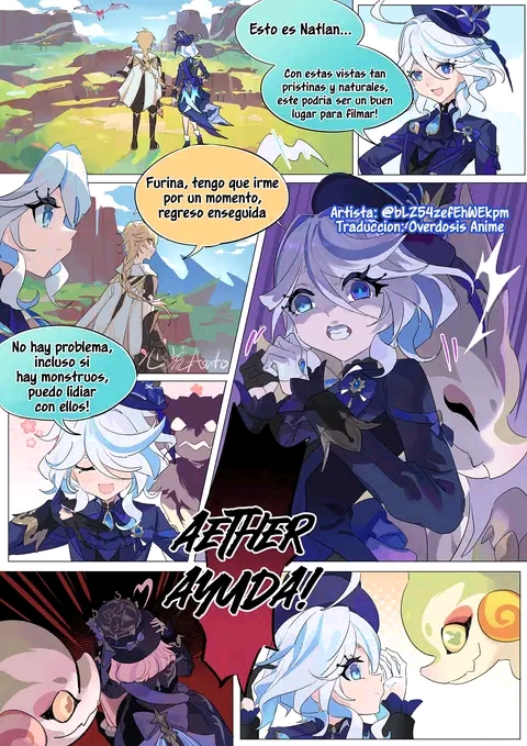Aether y Furina van a Natlan Genshin Impact | HoYoLAB