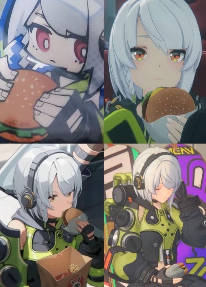 Anby eating burger 🍔 Zenless Zone Zero | HoYoLAB