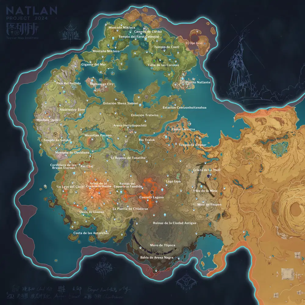 Our Original Fan-made Natlan Map (Teyvat Map Institute) Genshin Impact | HoYoLAB