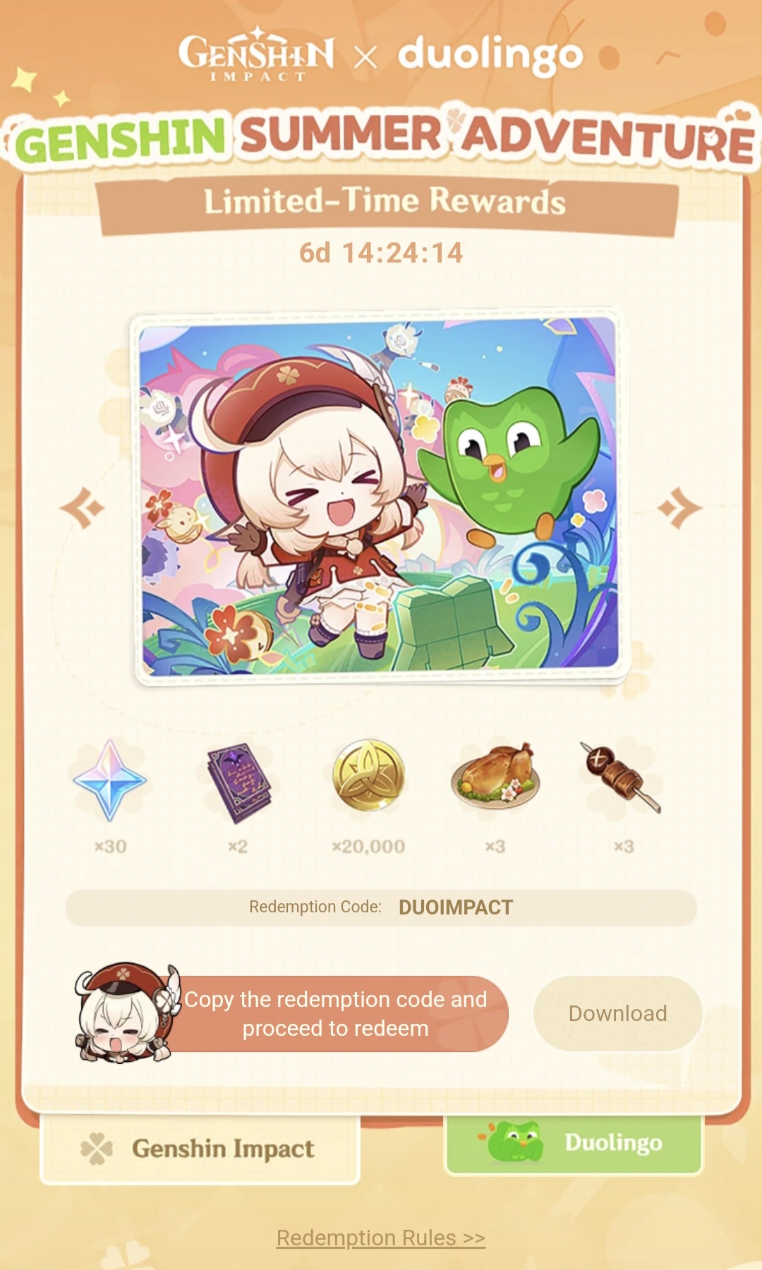 Collab 30 FREE Primos! Genshin Impact | HoYoLAB