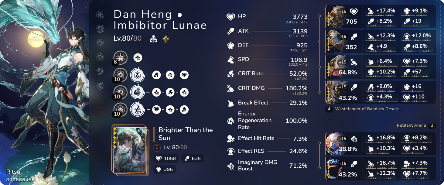 My Imbibitor Lunae build Honkai: Star Rail | HoYoLAB