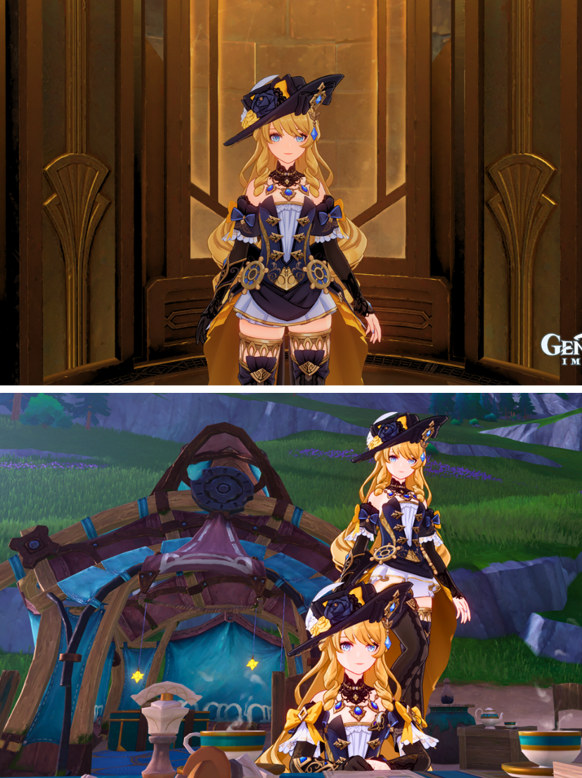 Navia just standing there being a stunning mob boss queen Genshin ...