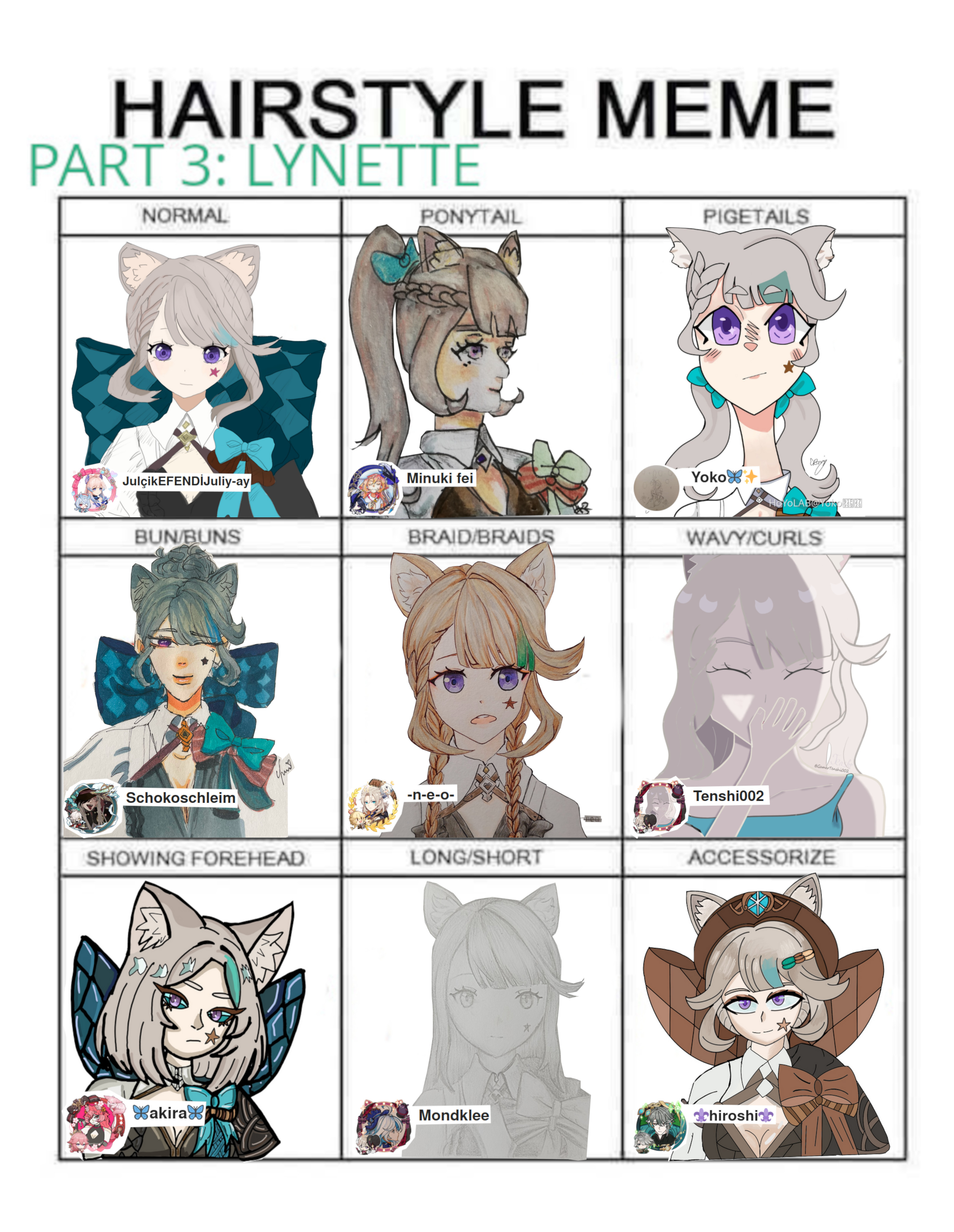 Project hair style meme part 3 Lynette :3 Genshin Impact | HoYoLAB