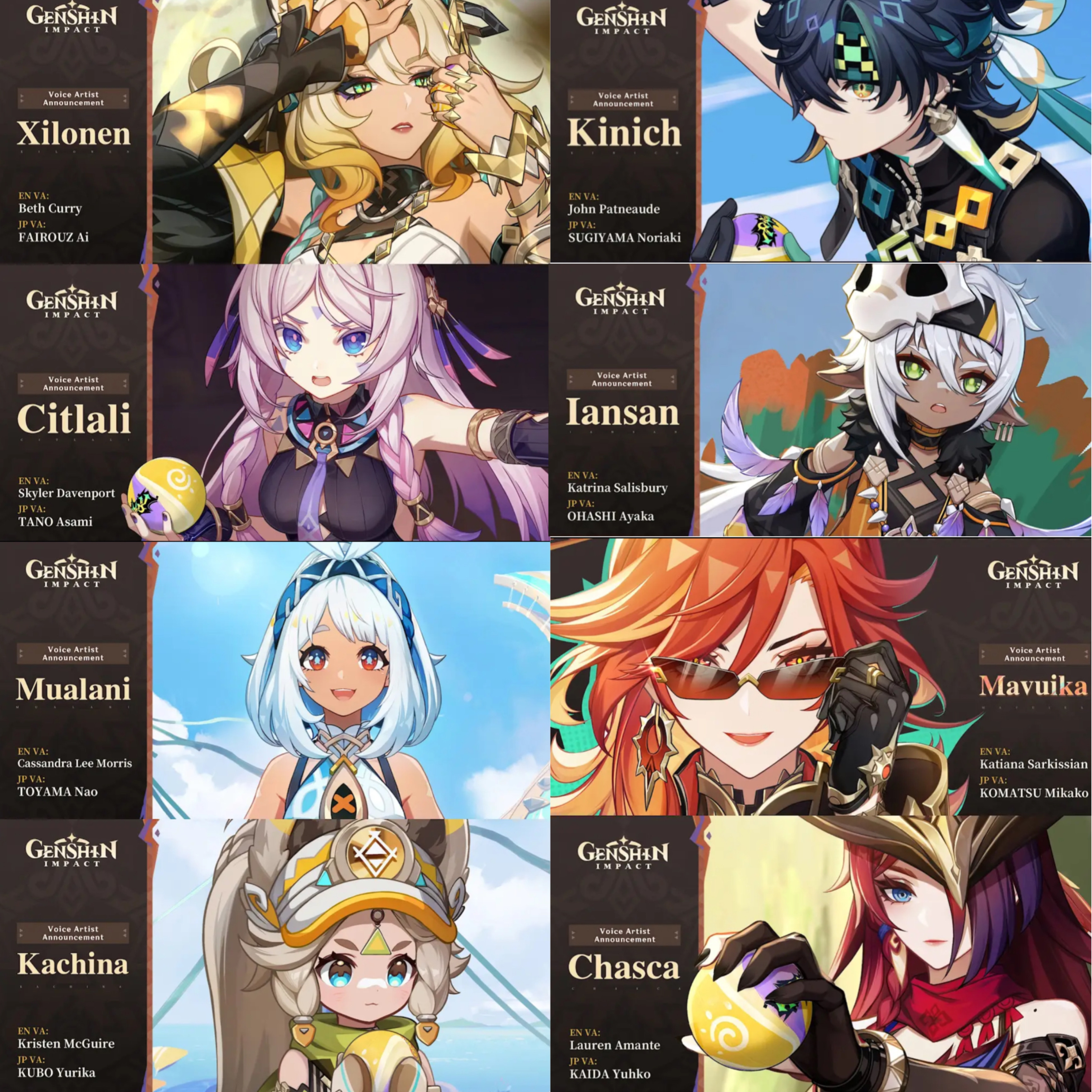 New Natlan Charater Names And Va’s! Genshin Impact | HoYoLAB