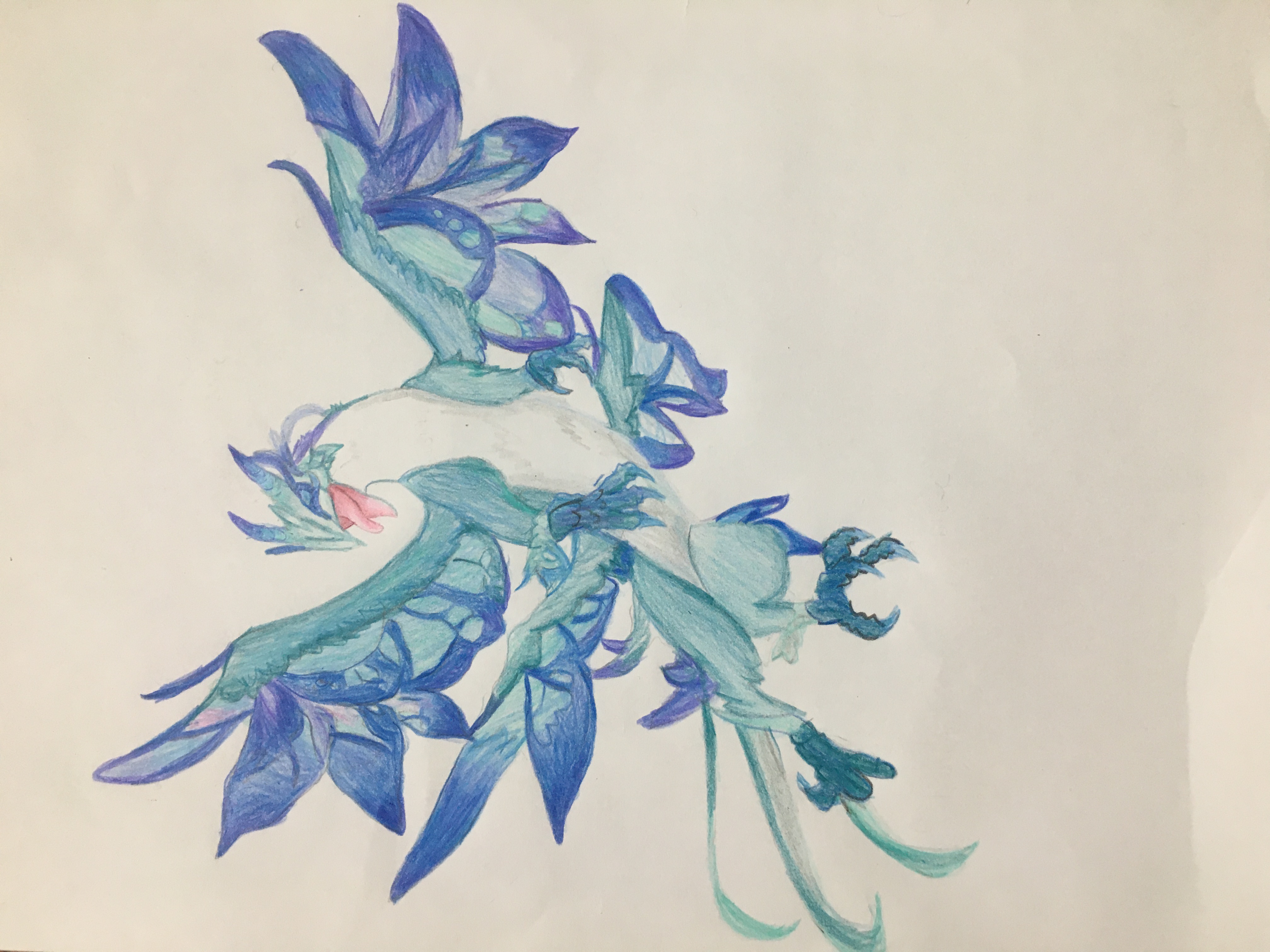 Color pencil sketch of Stormterror Genshin Impact | HoYoLAB