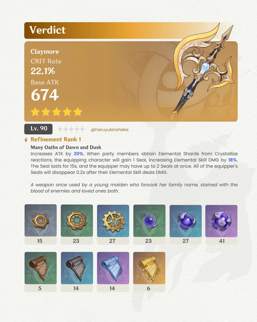 [Weapon Guide] Verdict 🪓 Genshin Impact | HoYoLAB
