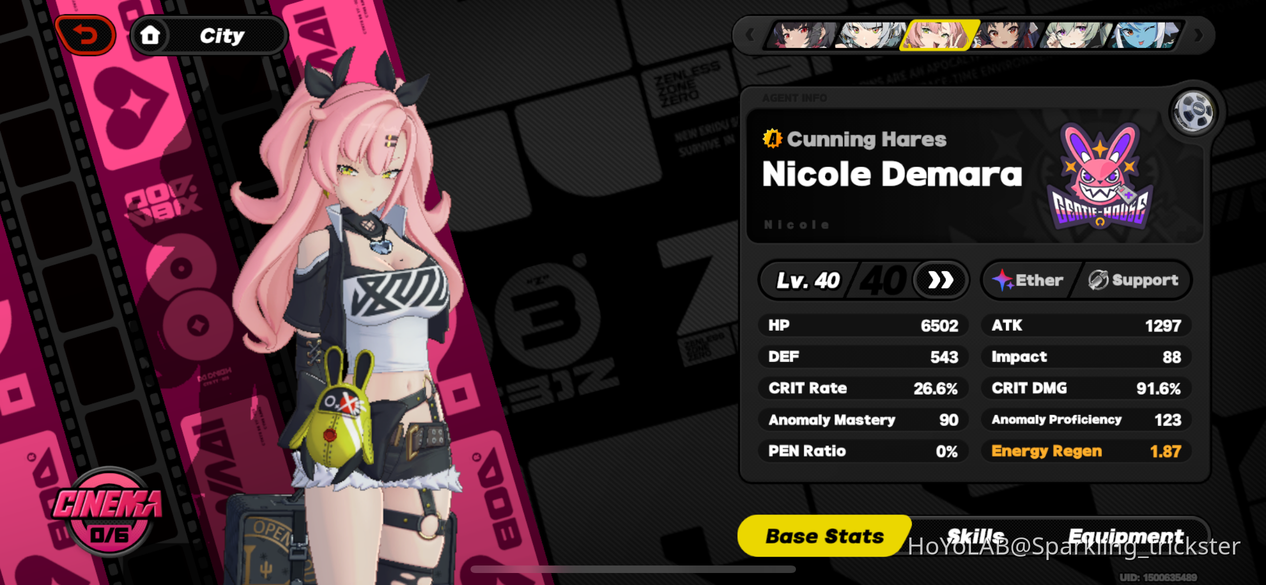 (Updated) Nicole build Zenless Zone Zero | HoYoLAB