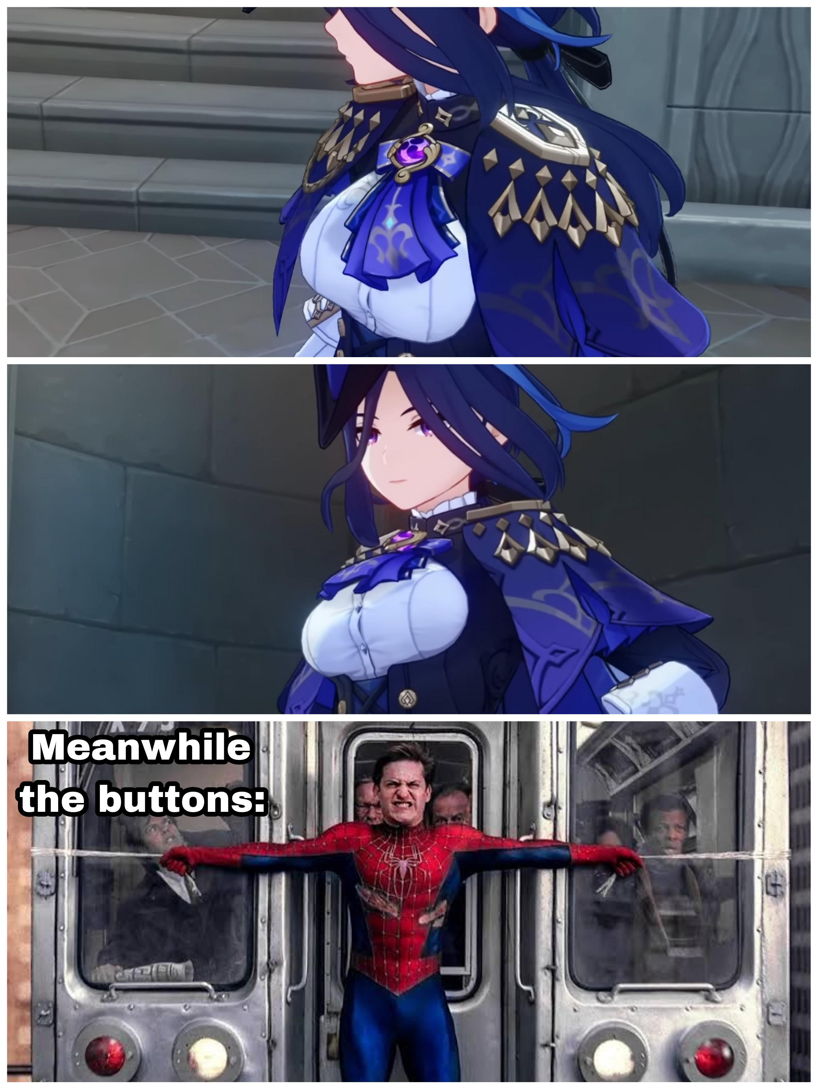 When you're looking for Clorinde, you see the button being the center ...