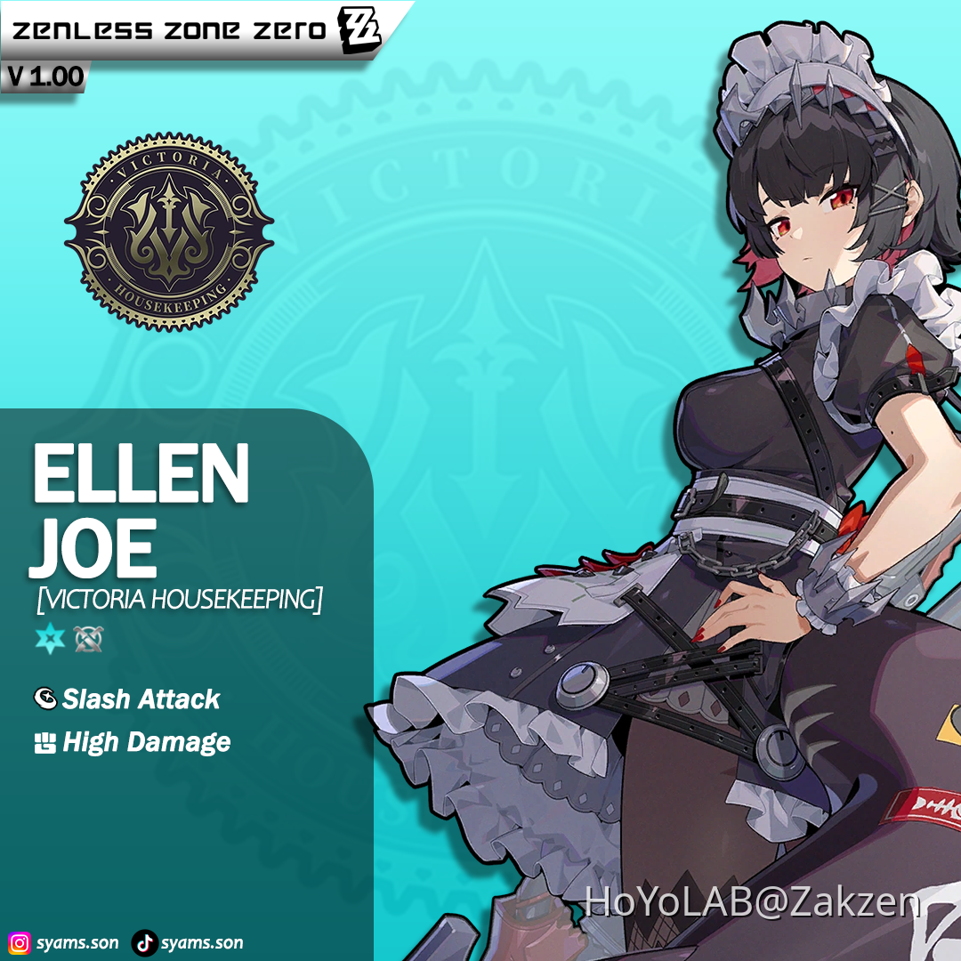 [ZZZ 1.00] Ellen Joe | High Ice Damage Zenless Zone Zero | HoYoLAB