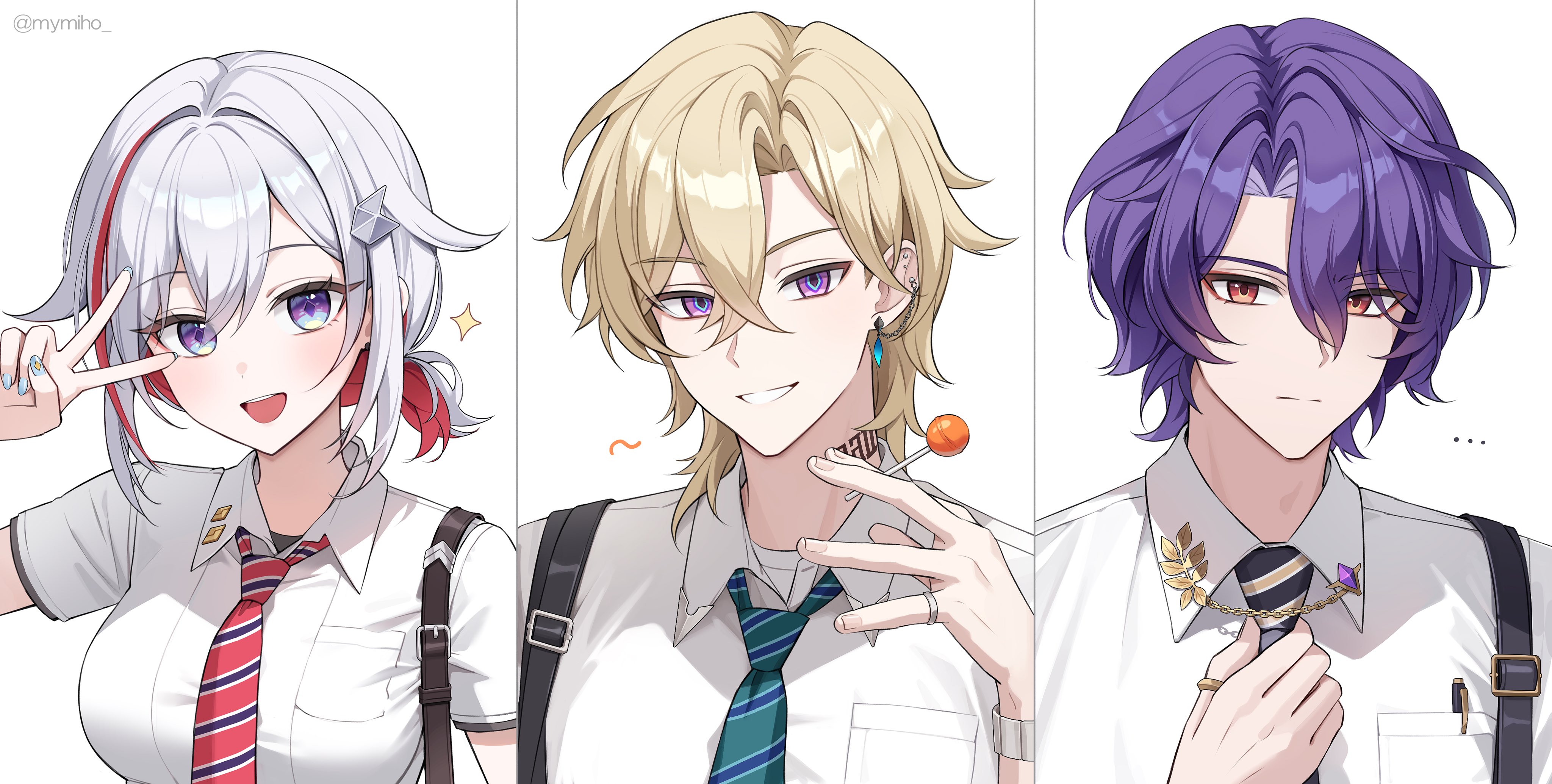 Team FUA dengan seragam sekolah Honkai: Star Rail | HoYoLAB