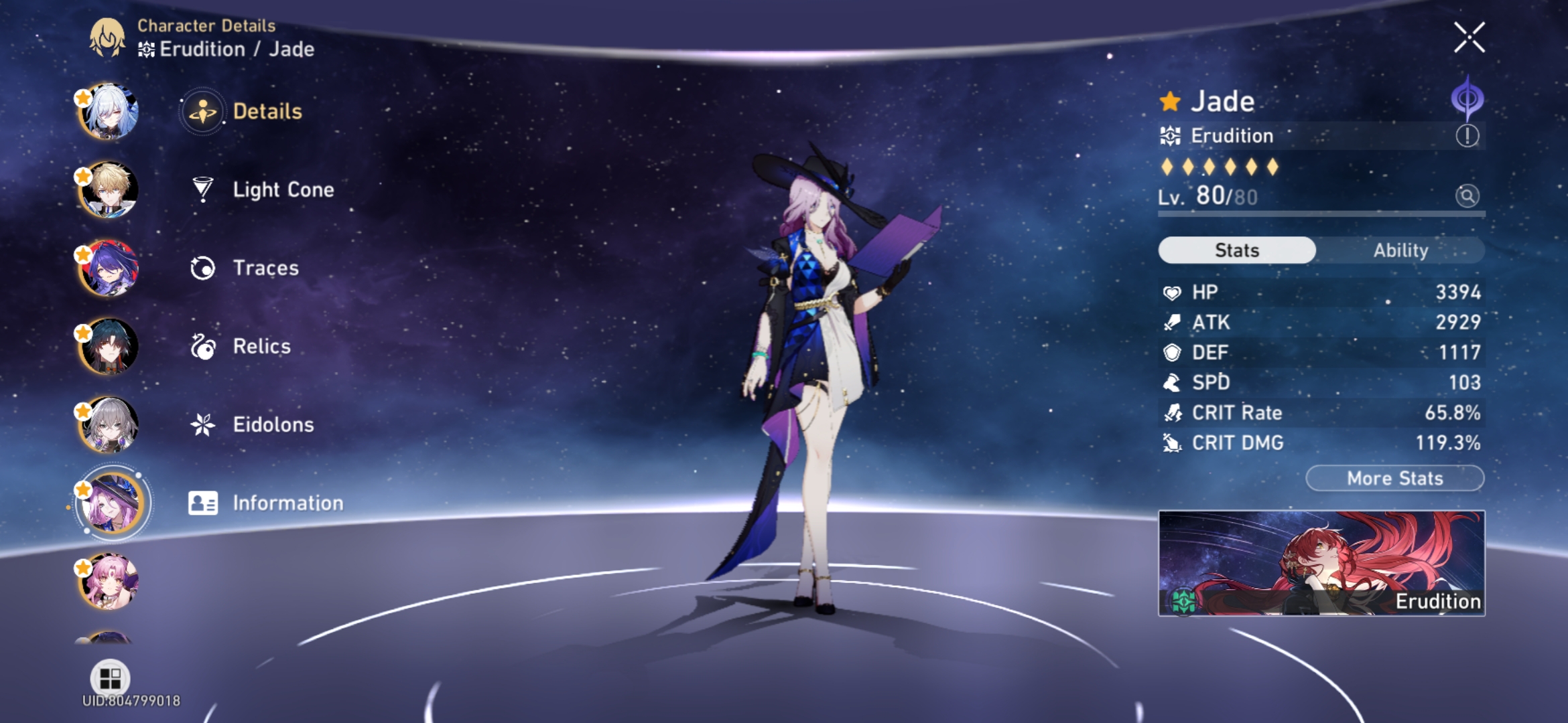 Is this a good enough crit-ratio for Jade? Honkai: Star Rail | HoYoLAB