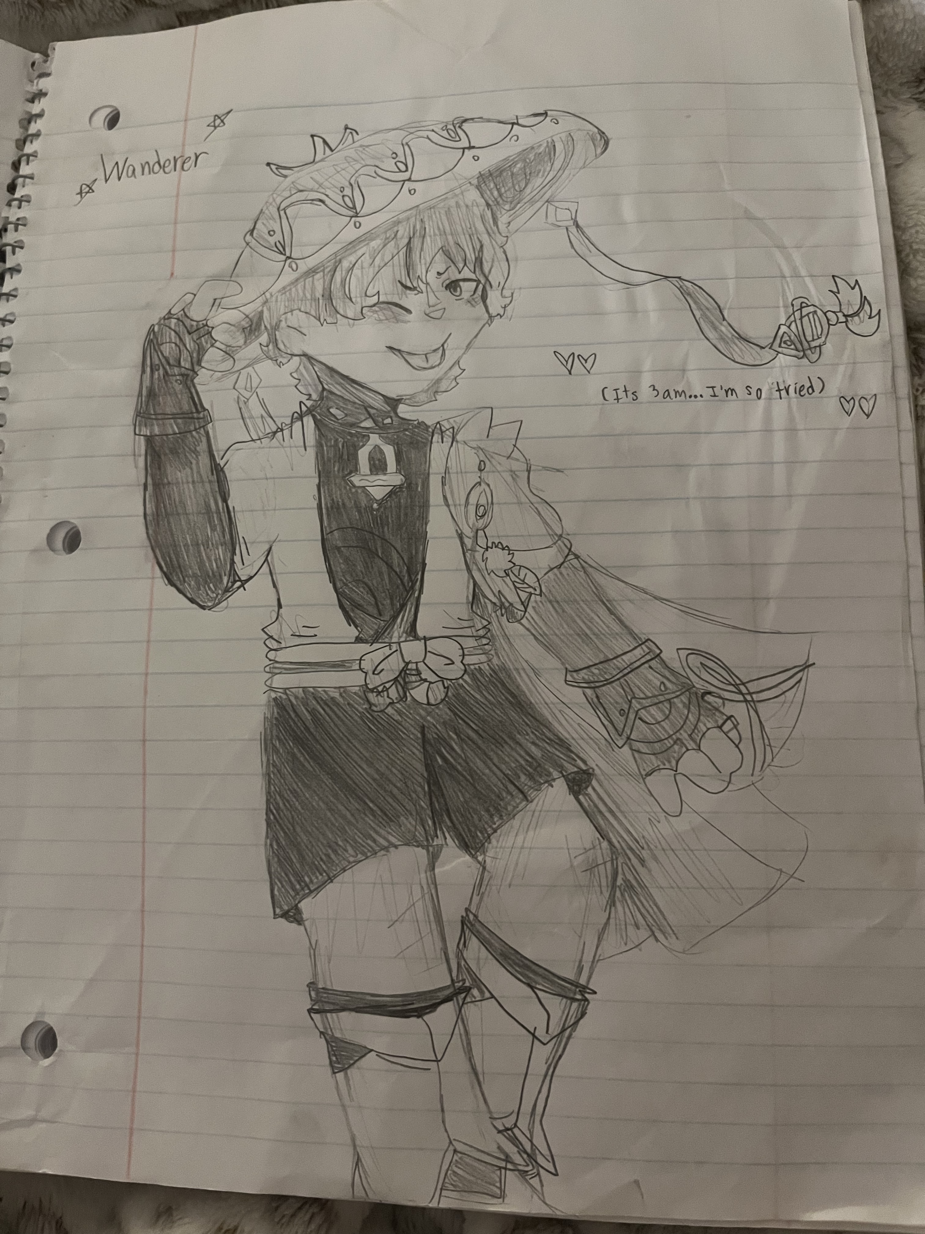 Drawing of Wanderer👍👍 Genshin Impact | HoYoLAB