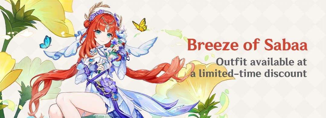 Nilou's Outfit "Breeze of Sabaa" Available at a Limited-Time Discount ...