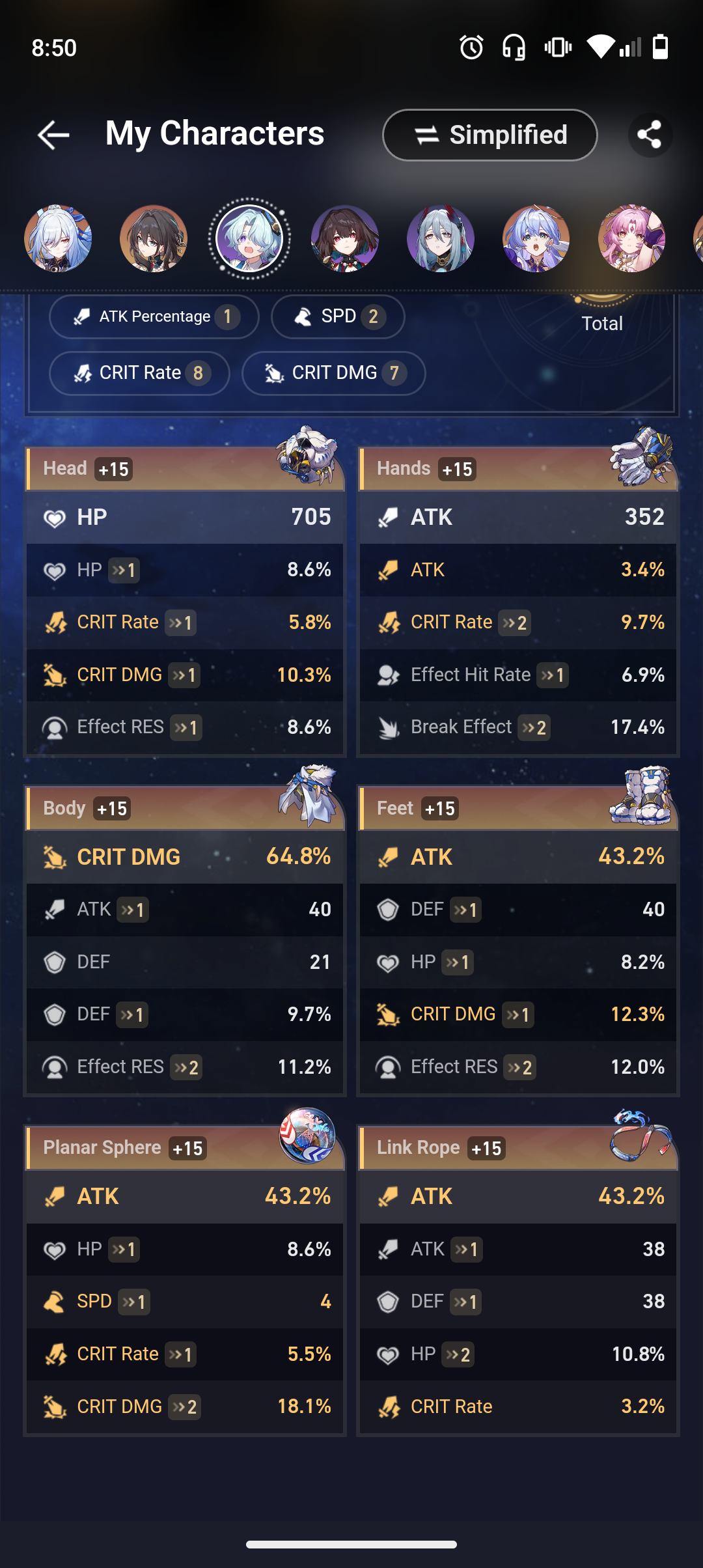 misha...CRIT or BE + atk build? Honkai: Star Rail | HoYoLAB