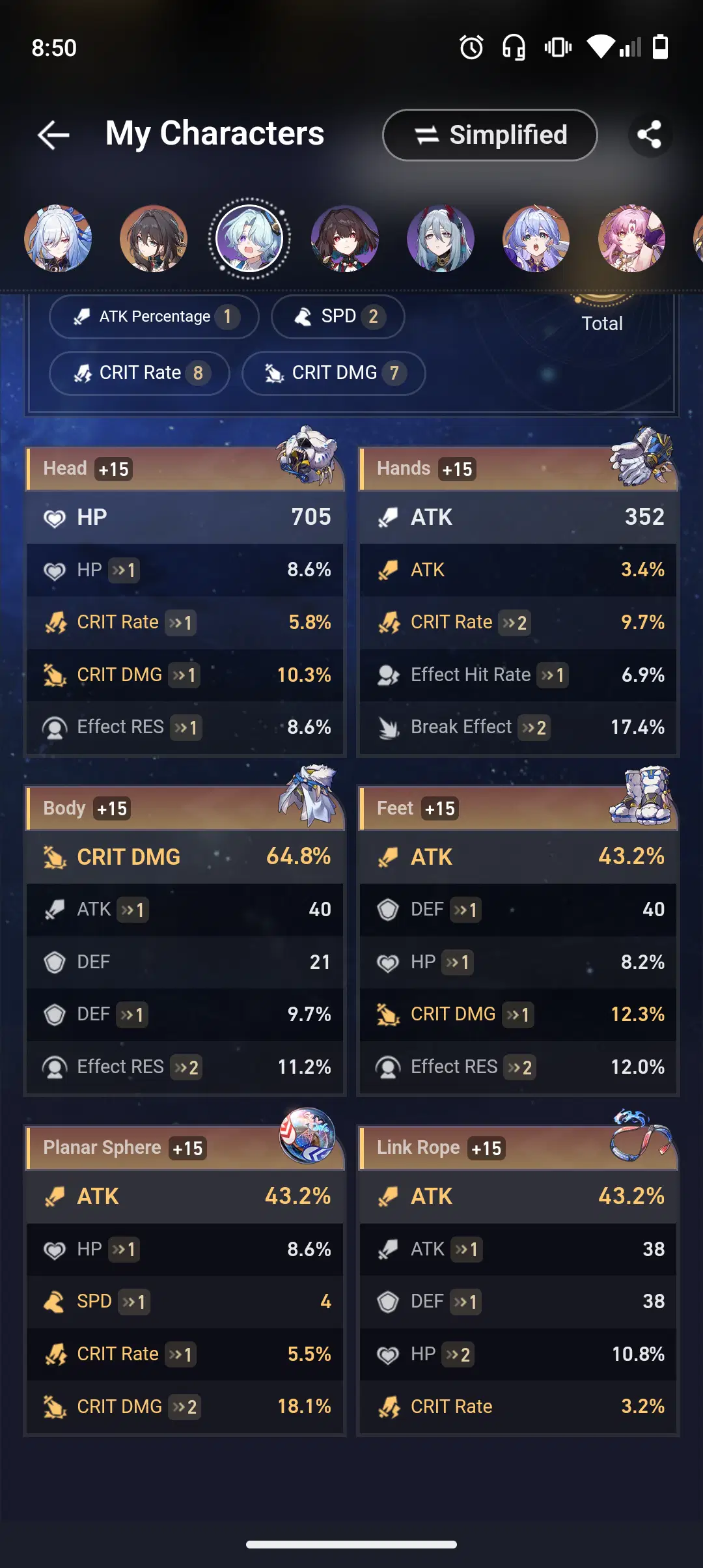 misha...CRIT or BE + atk build? Honkai: Star Rail | HoYoLAB