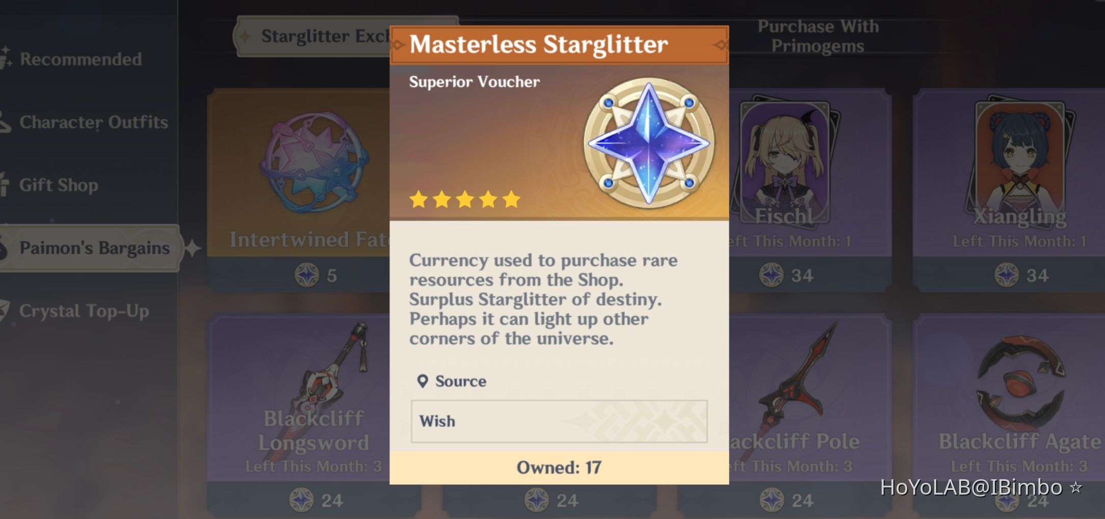 Masterless starglitter - Blackcliff series Genshin Impact | HoYoLAB