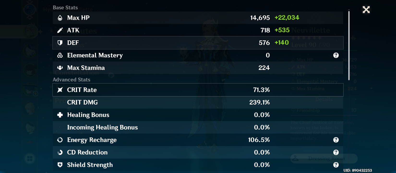 hows my neuv crit ratio? Genshin Impact | HoYoLAB