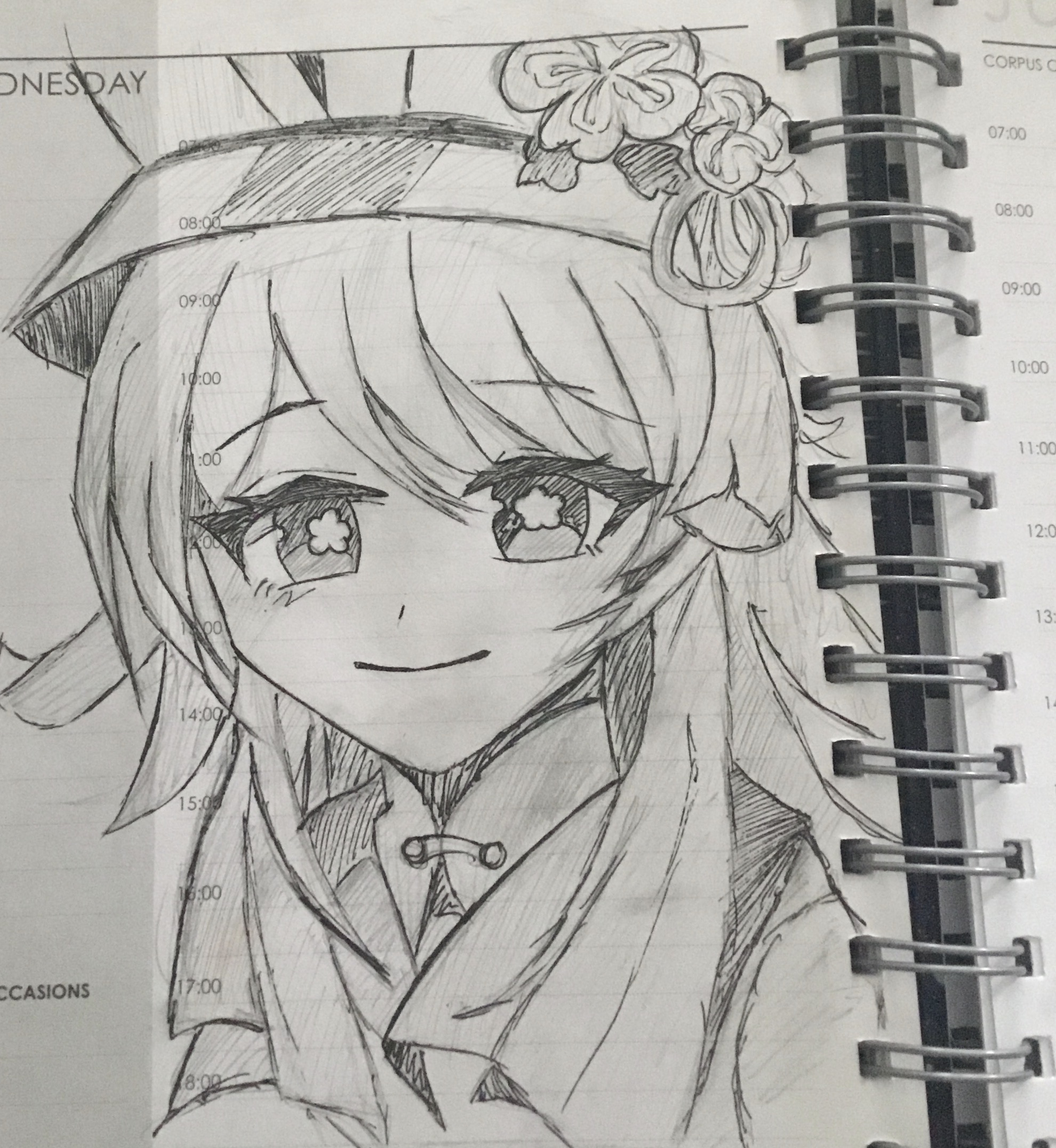 So I tried a new art style should I keep it (Hu Tao drawing) Genshin ...