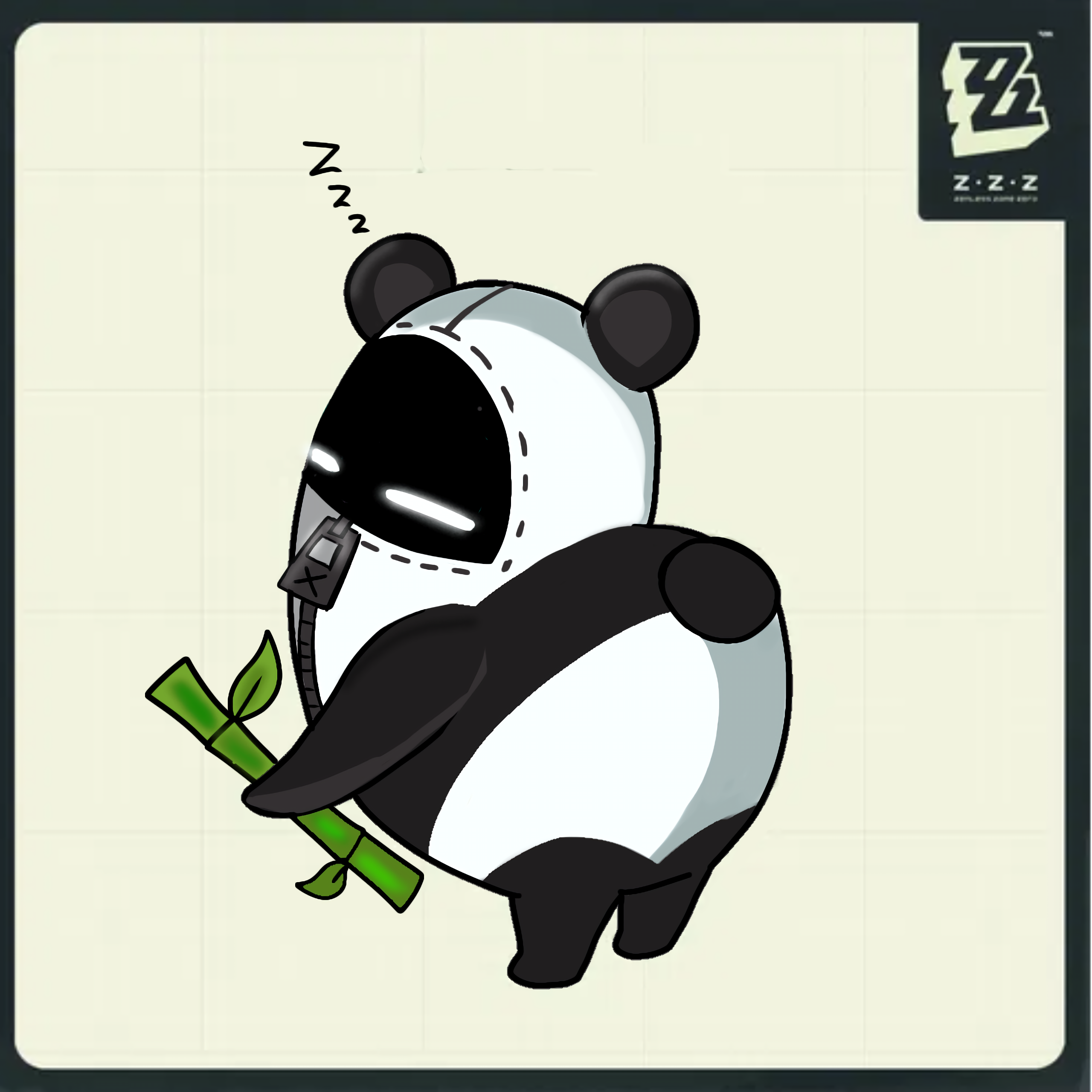 A cute Bangboo Panboo with his lil Bamboo Zenless Zone Zero | HoYoLAB