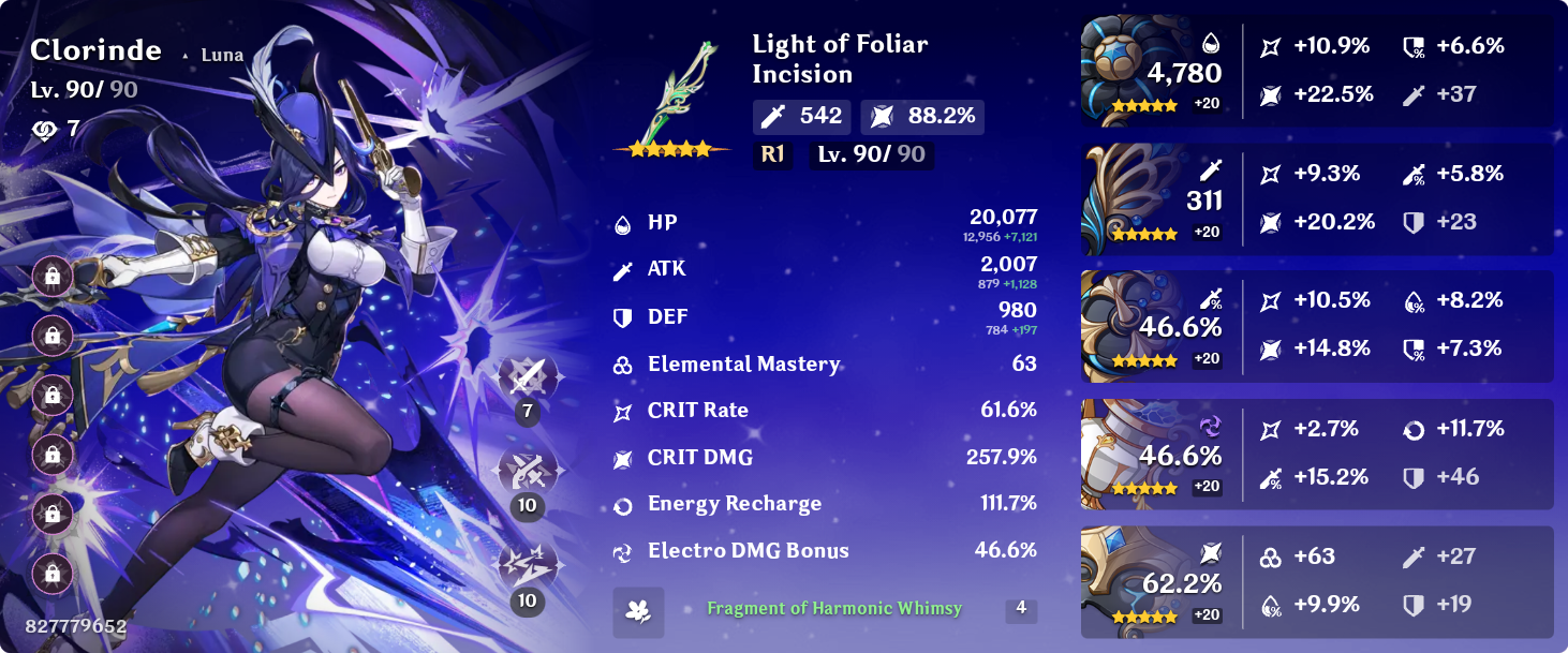 Clorinde Build(Update) Genshin Impact | HoYoLAB