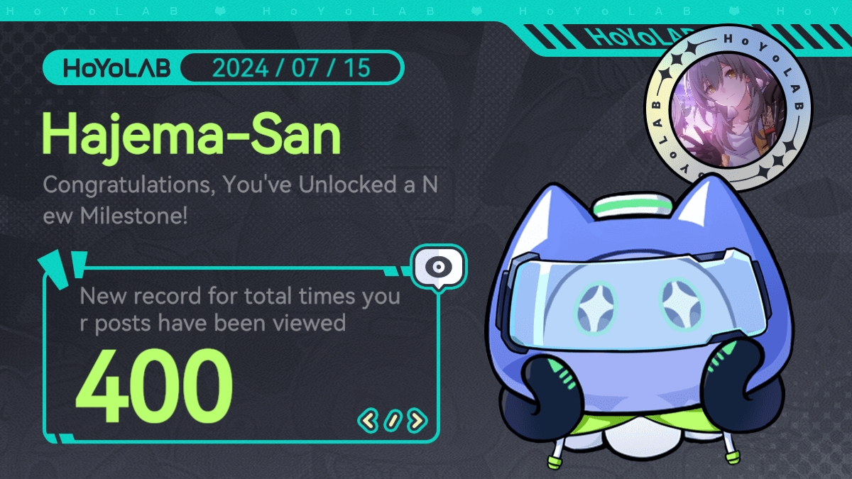 Yipeee new milestone | HoYoLAB