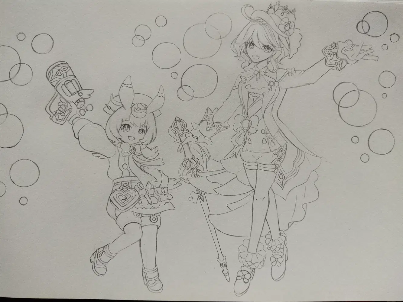 how to draw glitter force doki doki step by step