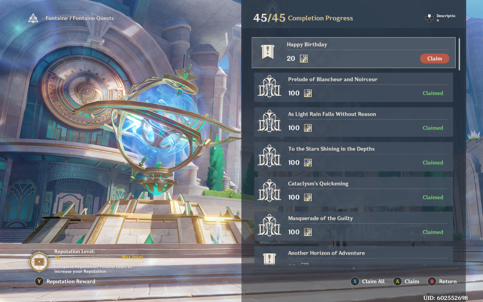 Completed My Last Fontaine Reputation Quest Genshin Impact | HoYoLAB