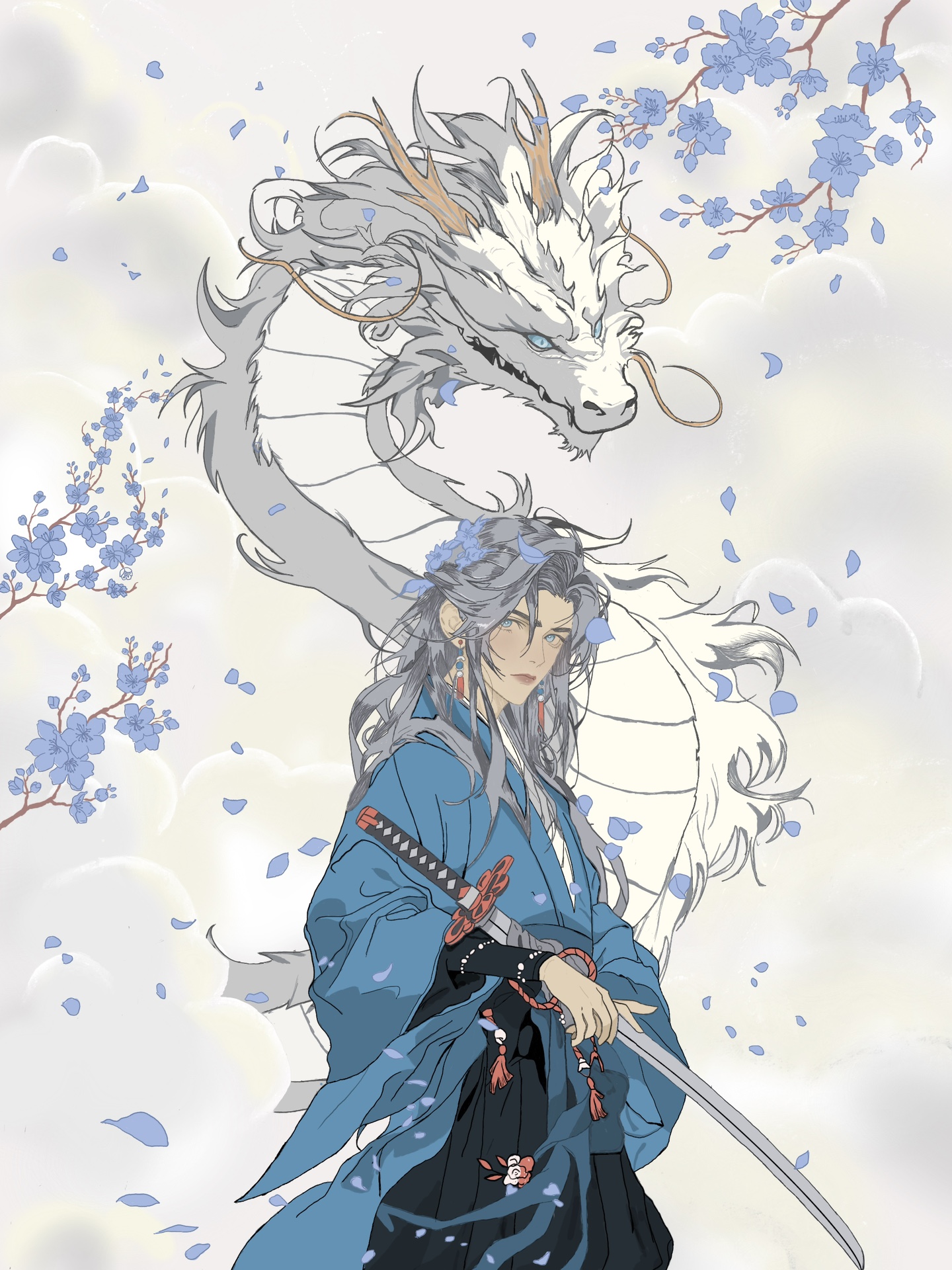 Neuvillette drawing with background . Am I going to do it again with ...