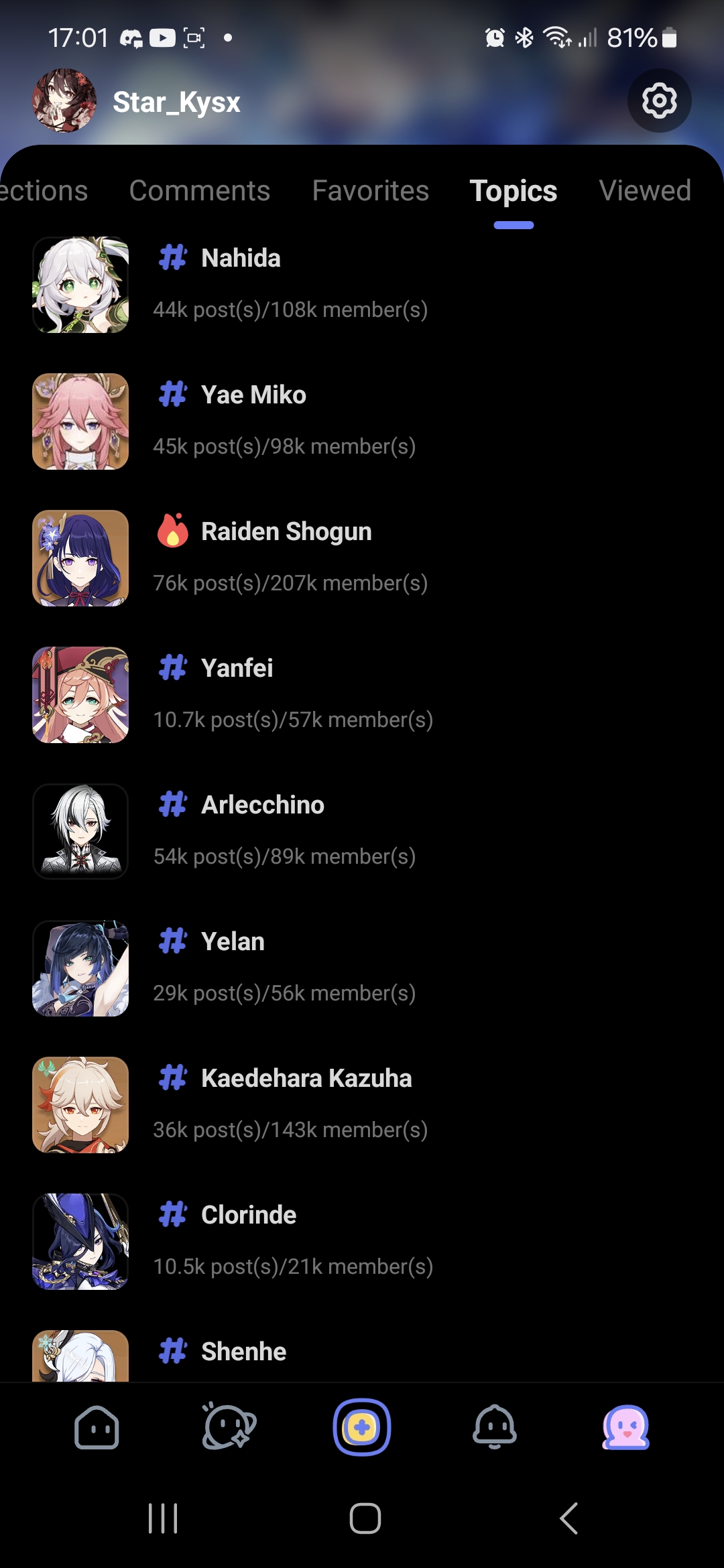 am I following too much topics ? Genshin Impact | HoYoLAB