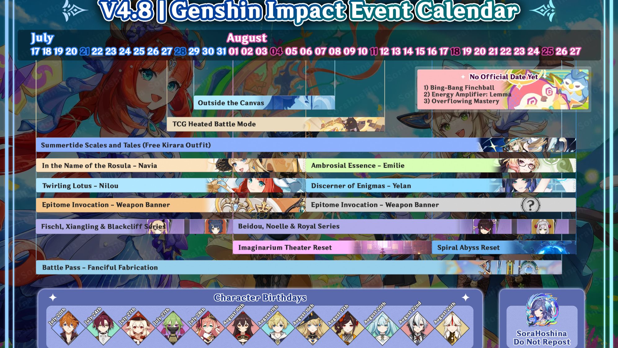 [V4.8] Genshin Impact 4.8 Calendar (Phase 1) | Which (rerun) banners ...